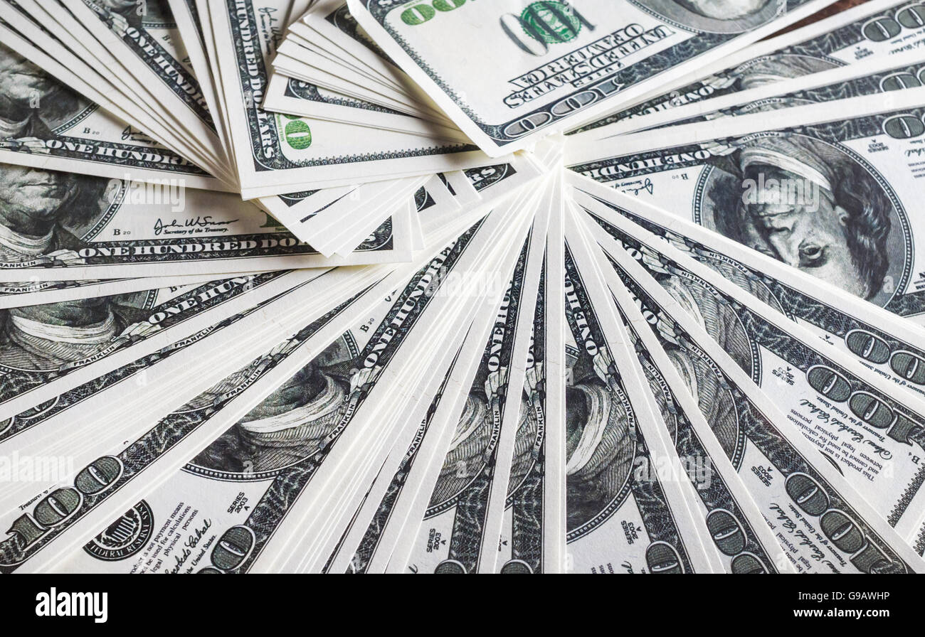 Background of 100 dollar bills. Many money. American dollars money ...