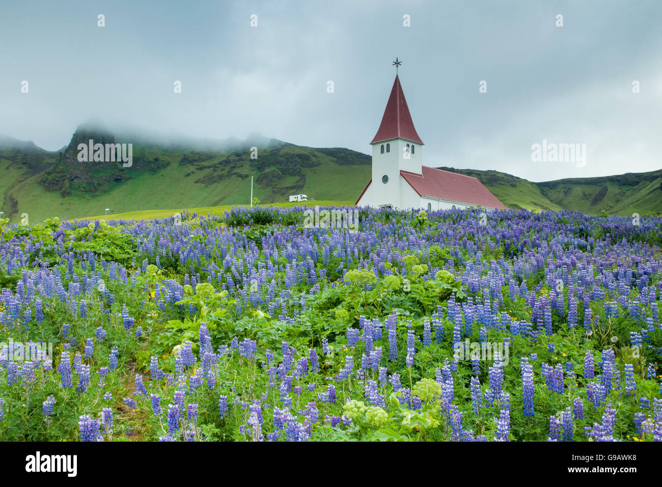 The iconic church in Vik, Iceland Stock Photo - Alamy