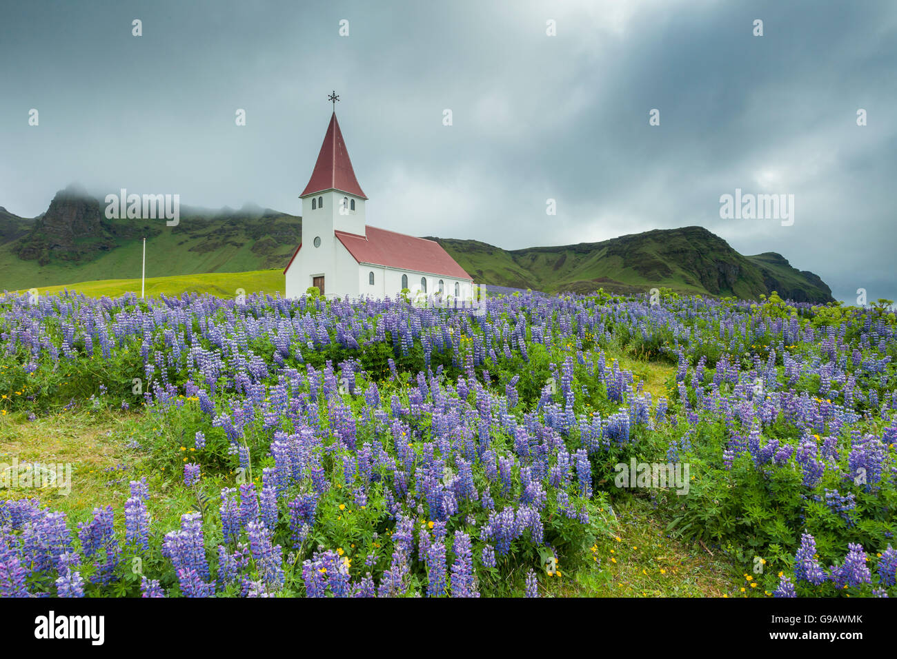 The iconic church in Vik, Iceland Stock Photo - Alamy