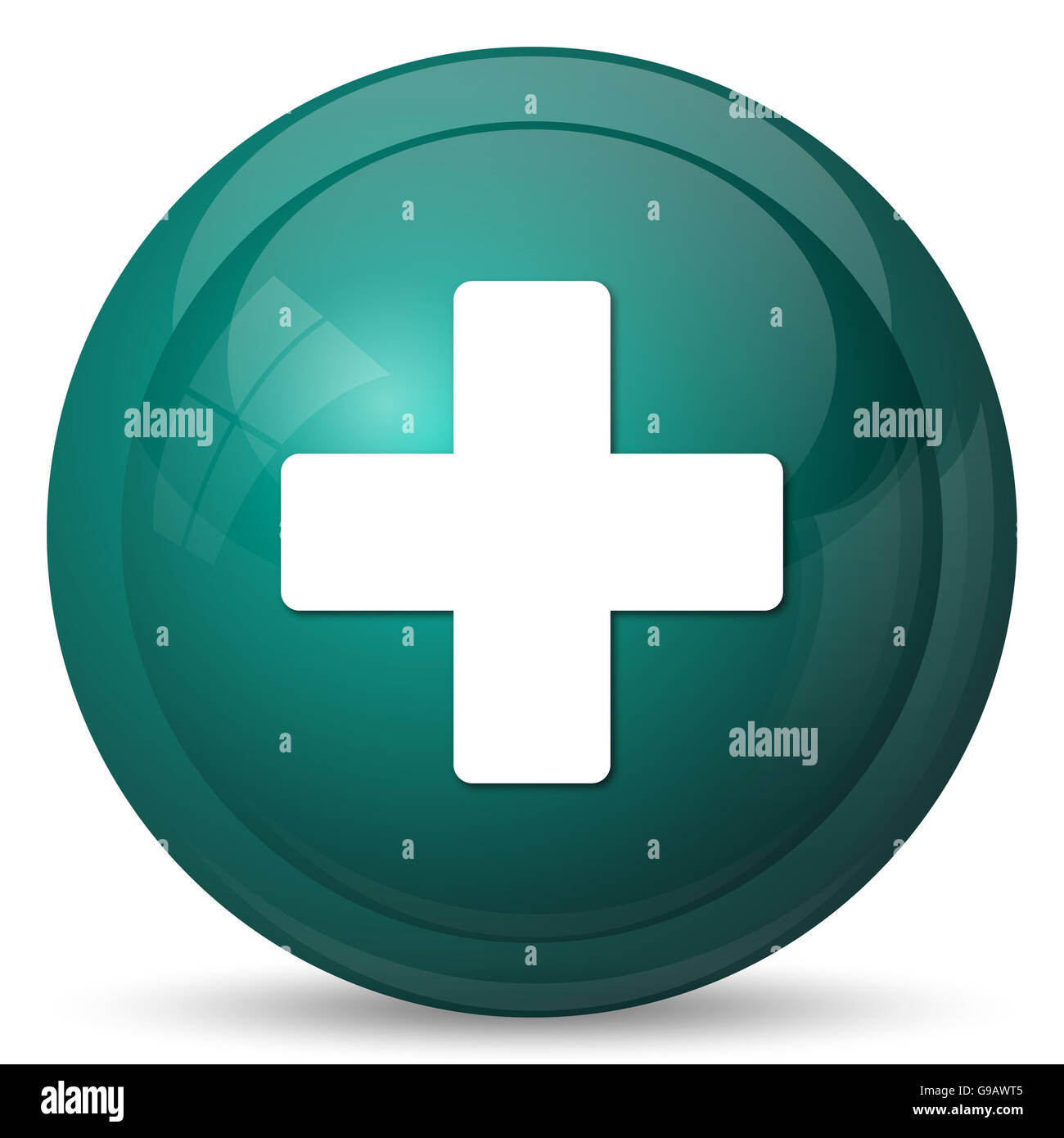 Medical cross icon. Internet button on white background Stock Photo - Alamy