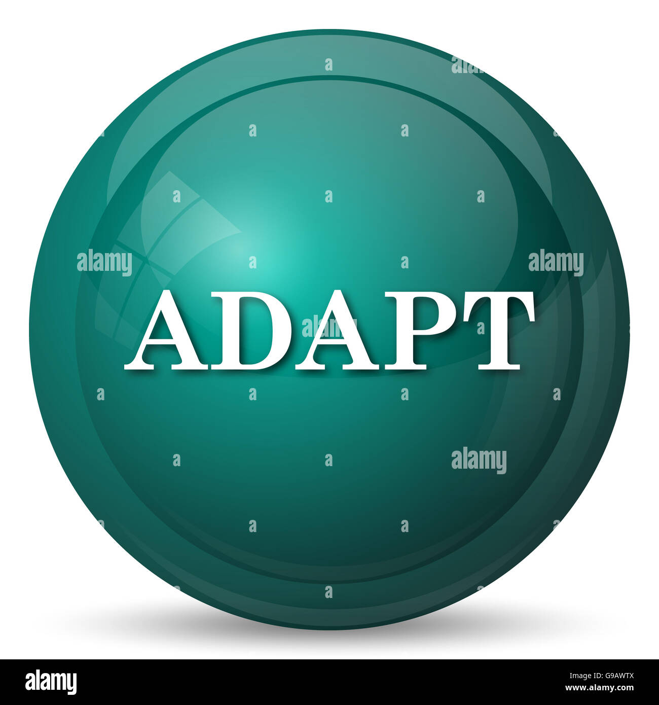 Adapt icon. Internet button on white background Stock Photo - Alamy