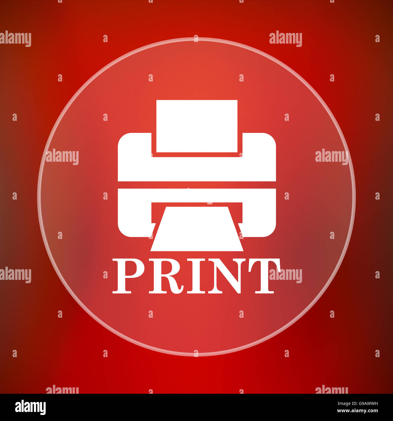 Printer icon red isolated on hi-res stock photography and images - Alamy
