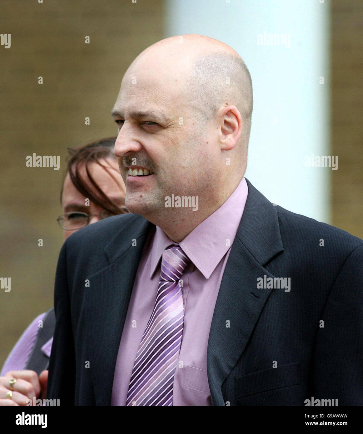 Ex-police officer Martin Kift arrives at Belfast Crown Court today ...