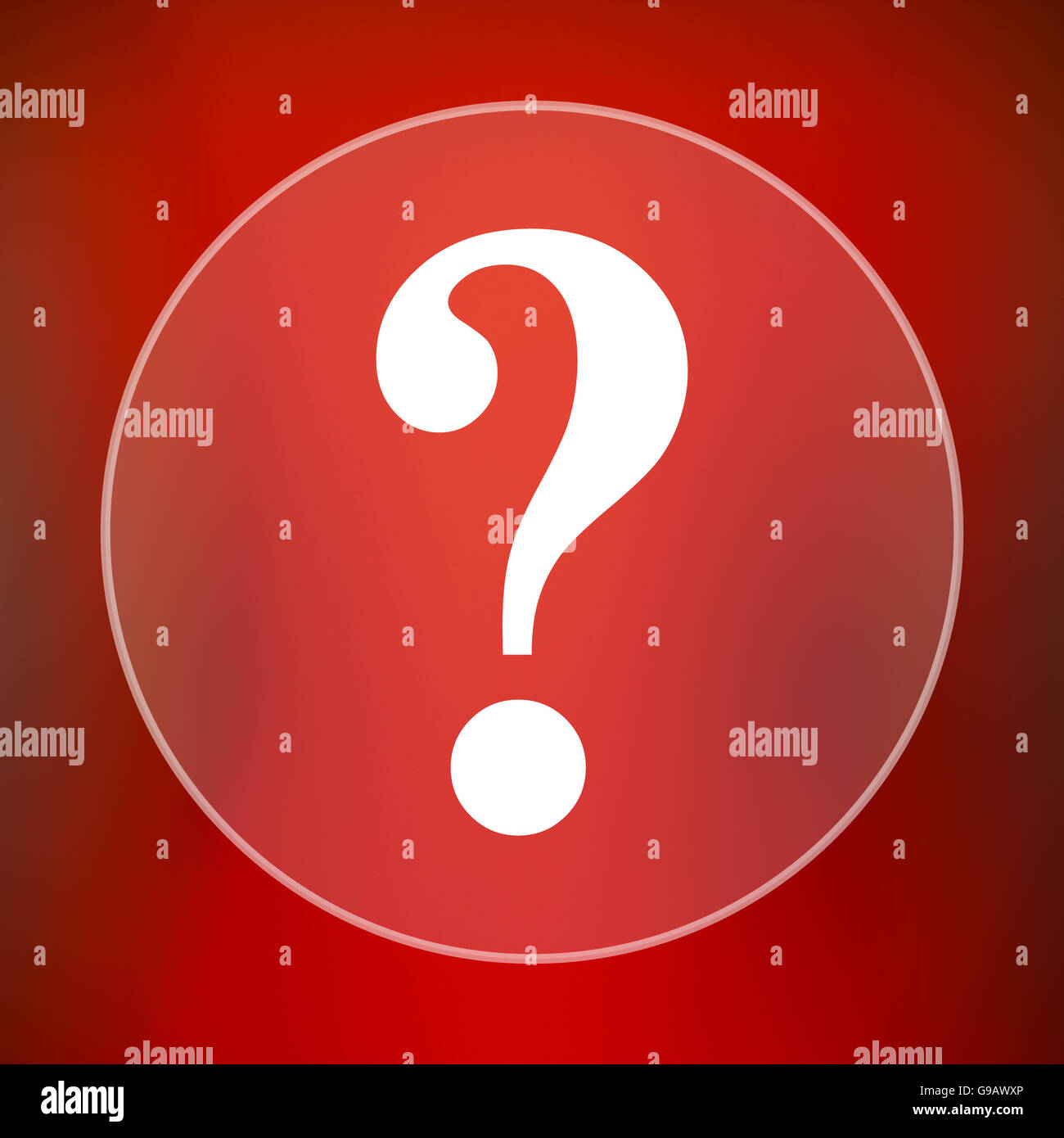 Question mark icon. Internet button on red background Stock Photo - Alamy