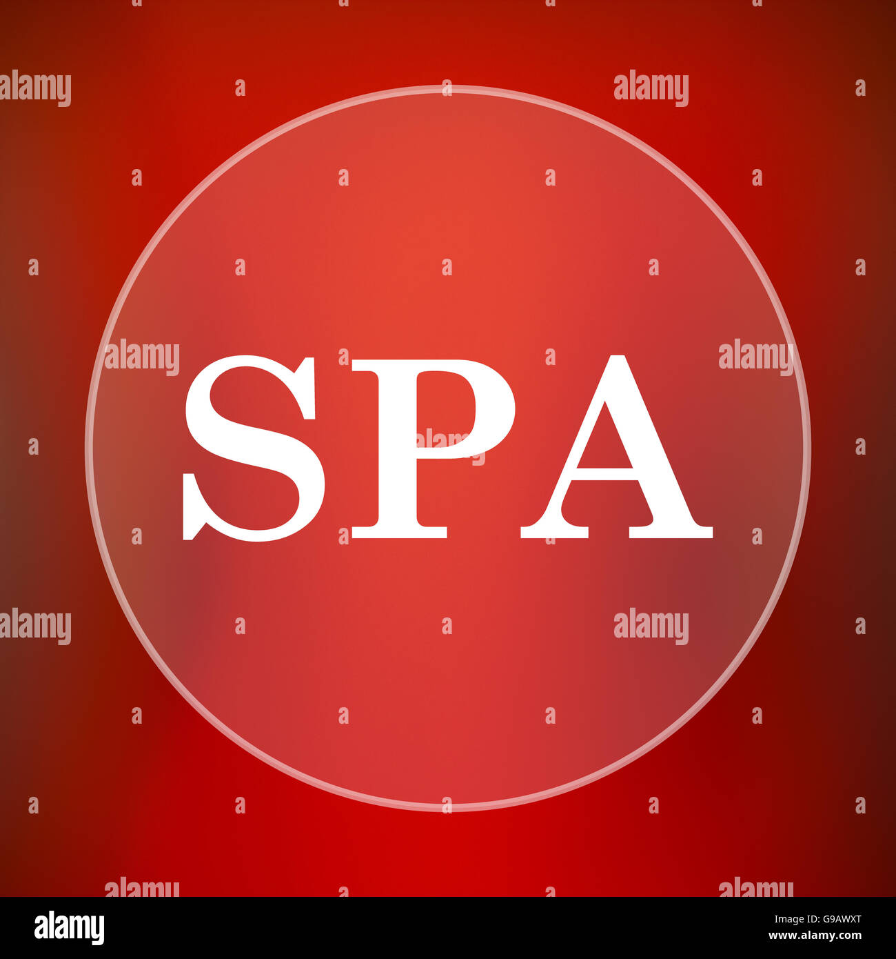 Spa icon. Internet button on red background Stock Photo - Alamy