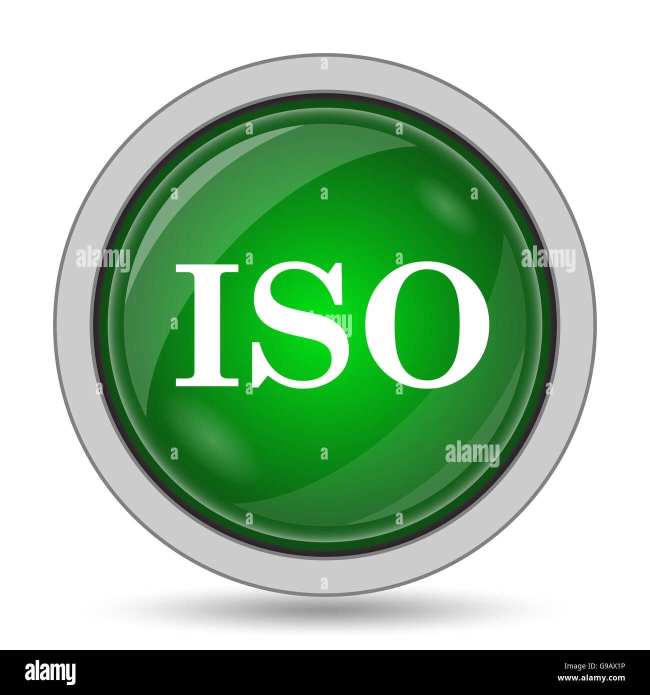 ISO icon. Internet button on white background Stock Photo - Alamy