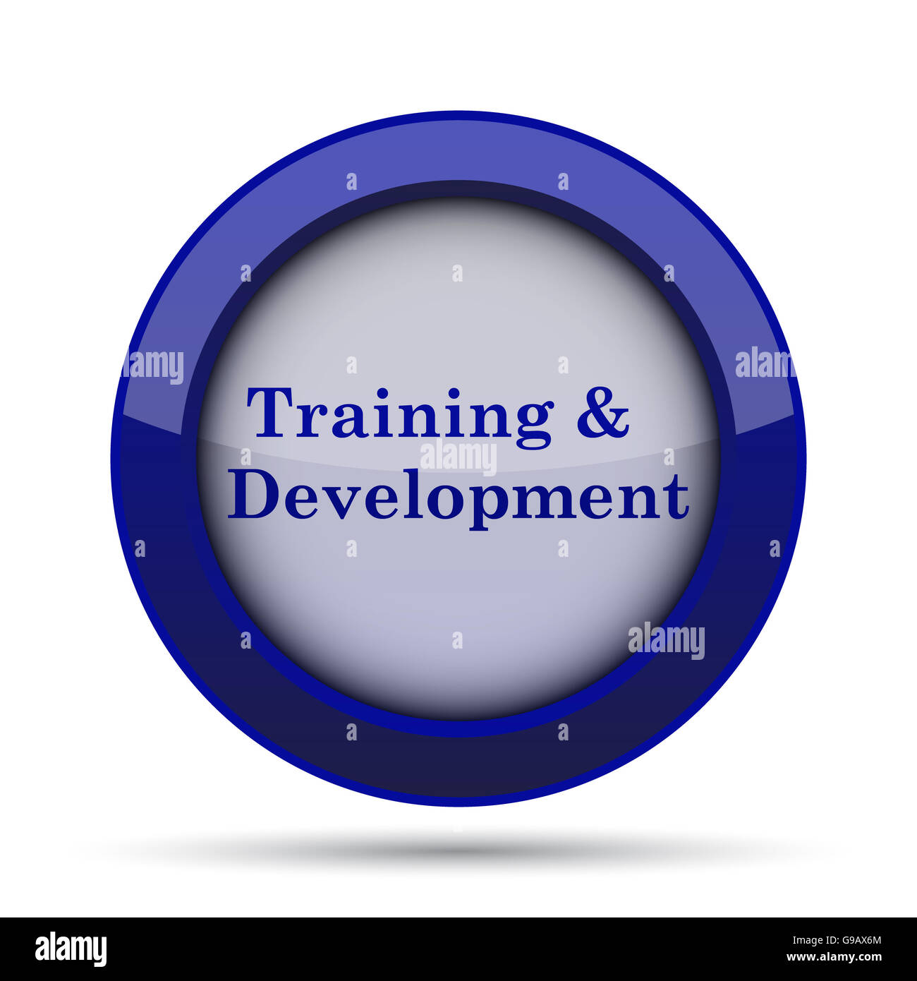 Training and development icon. Internet button on white background ...