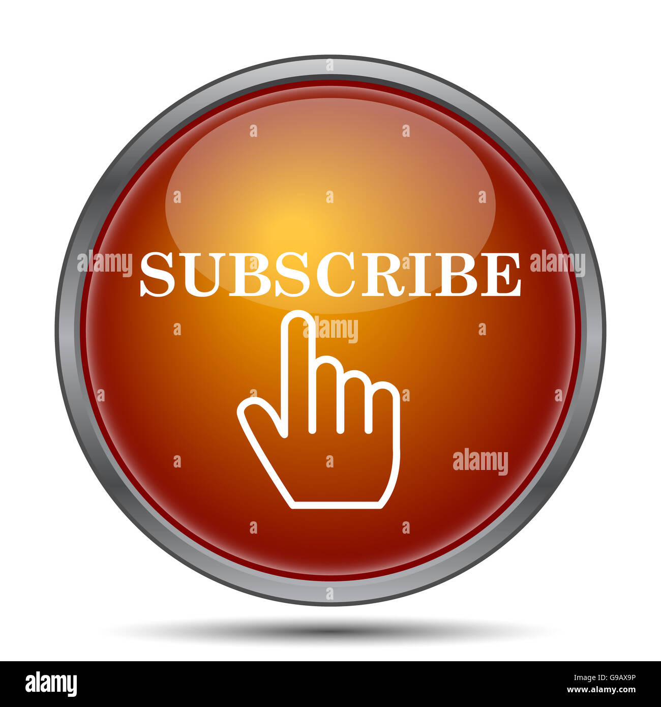 Subscribe icon. Internet button on white background Stock Photo - Alamy