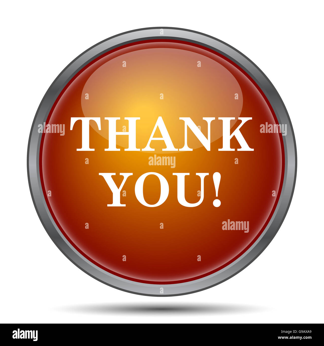 Thank you icon. Internet button on white background Stock Photo - Alamy