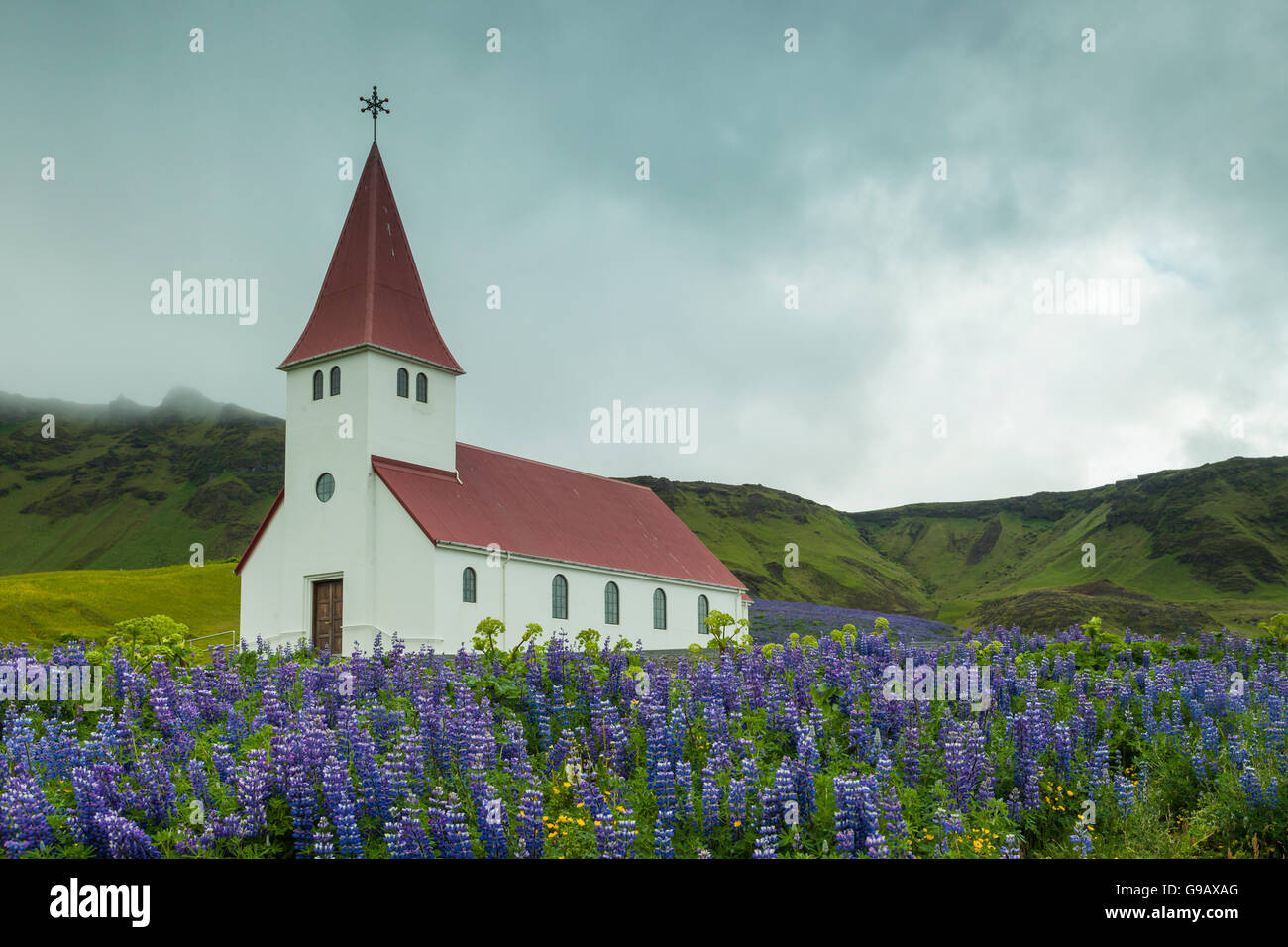 The iconic church in Vik, Iceland Stock Photo - Alamy