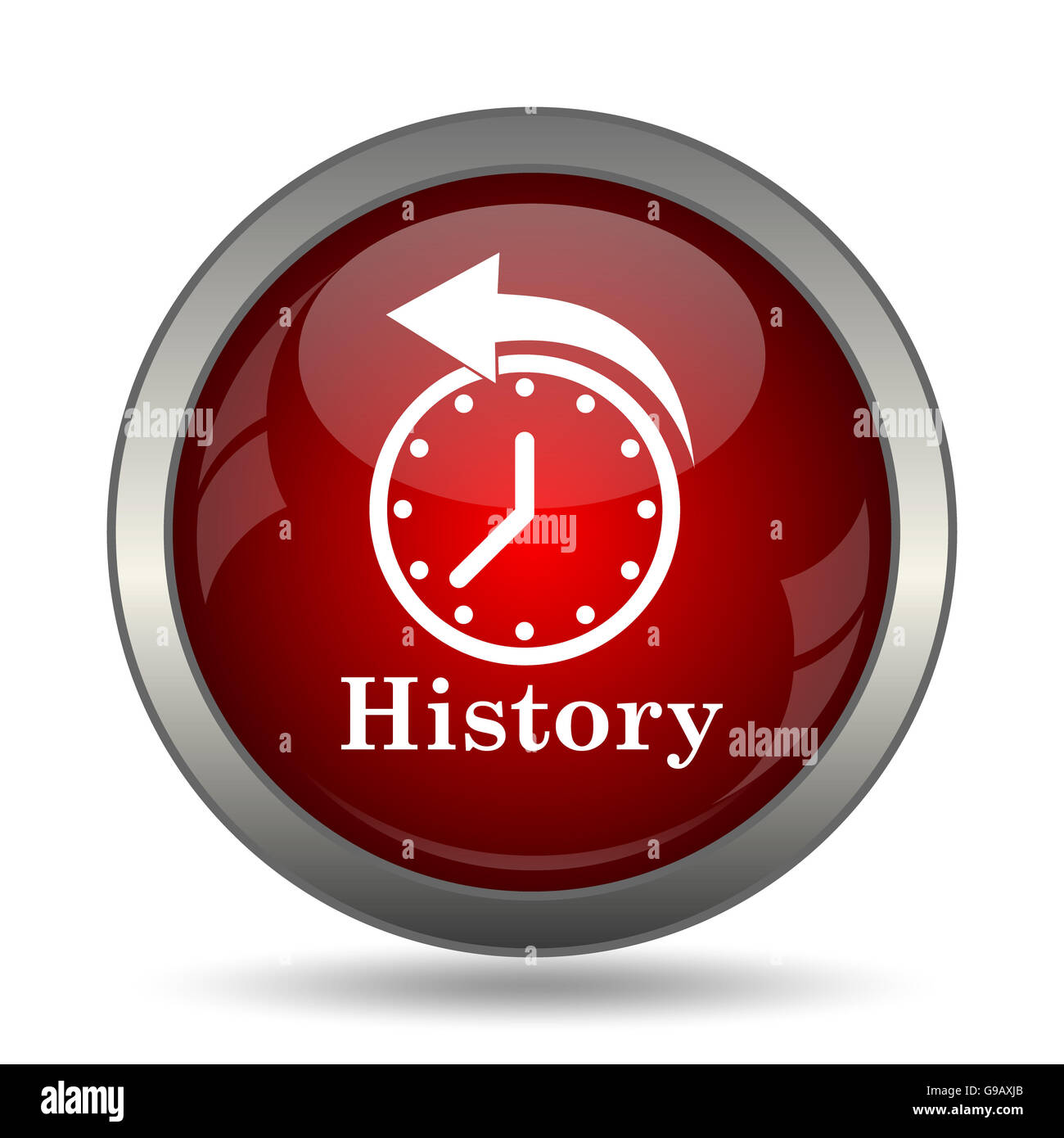 History icon. Internet button on white background Stock Photo - Alamy