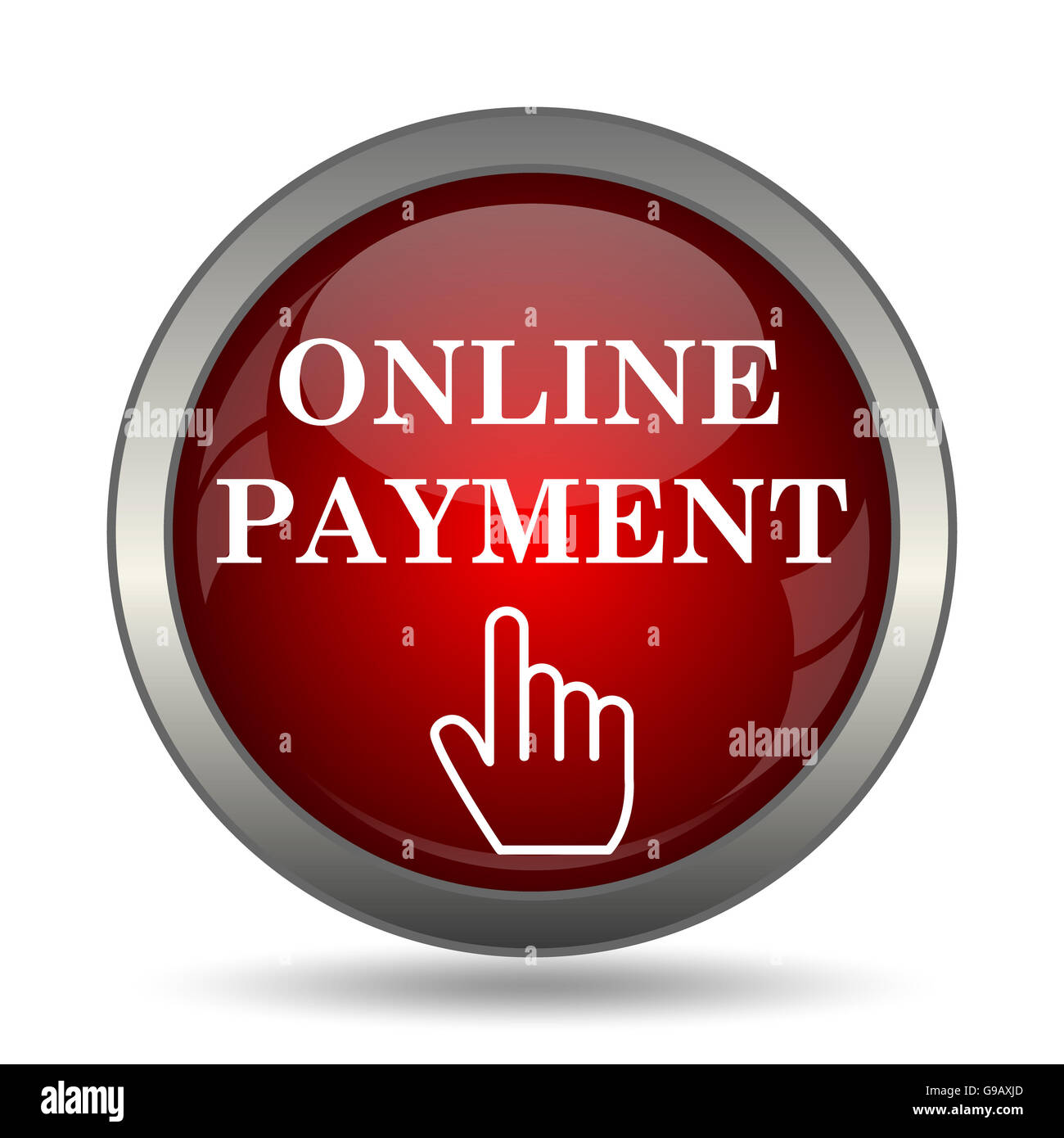 Online payment icon. Internet button on white background Stock Photo ...