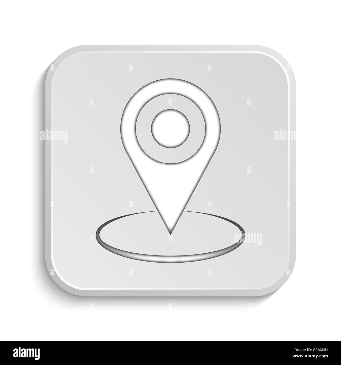 Pin location icon. Internet button on white background Stock Photo - Alamy