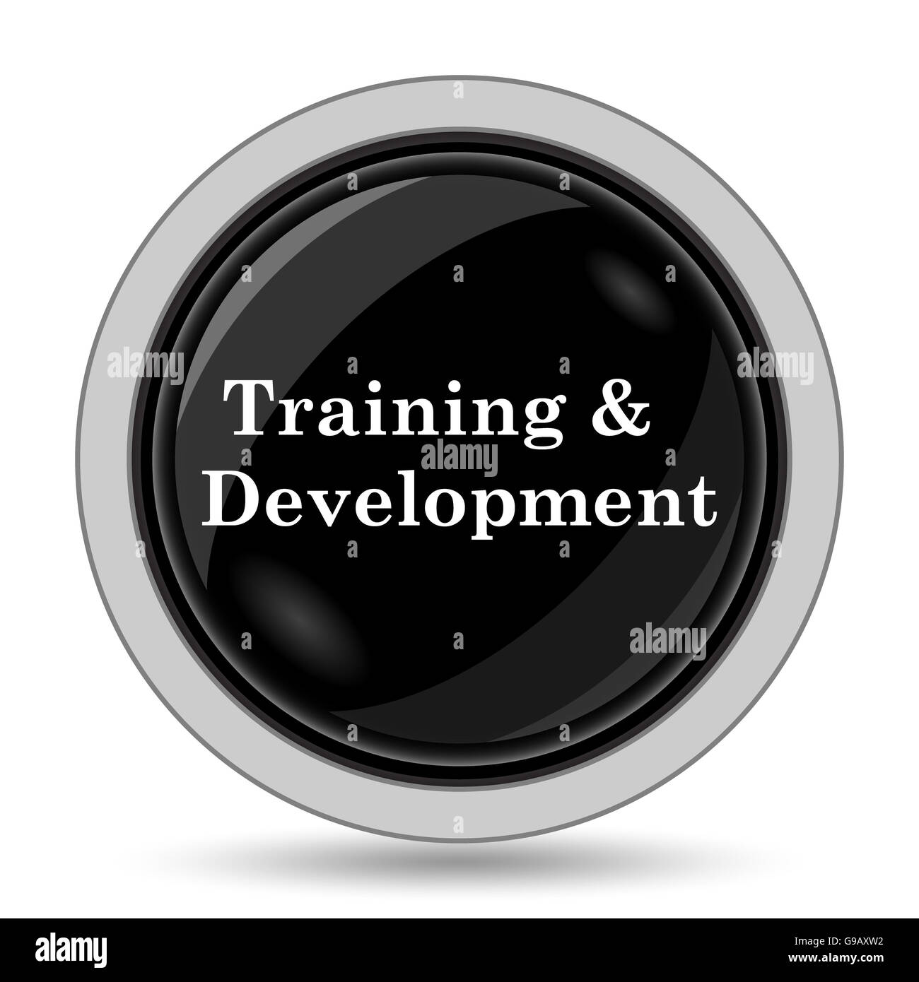 Training and development icon. Internet button on white background ...