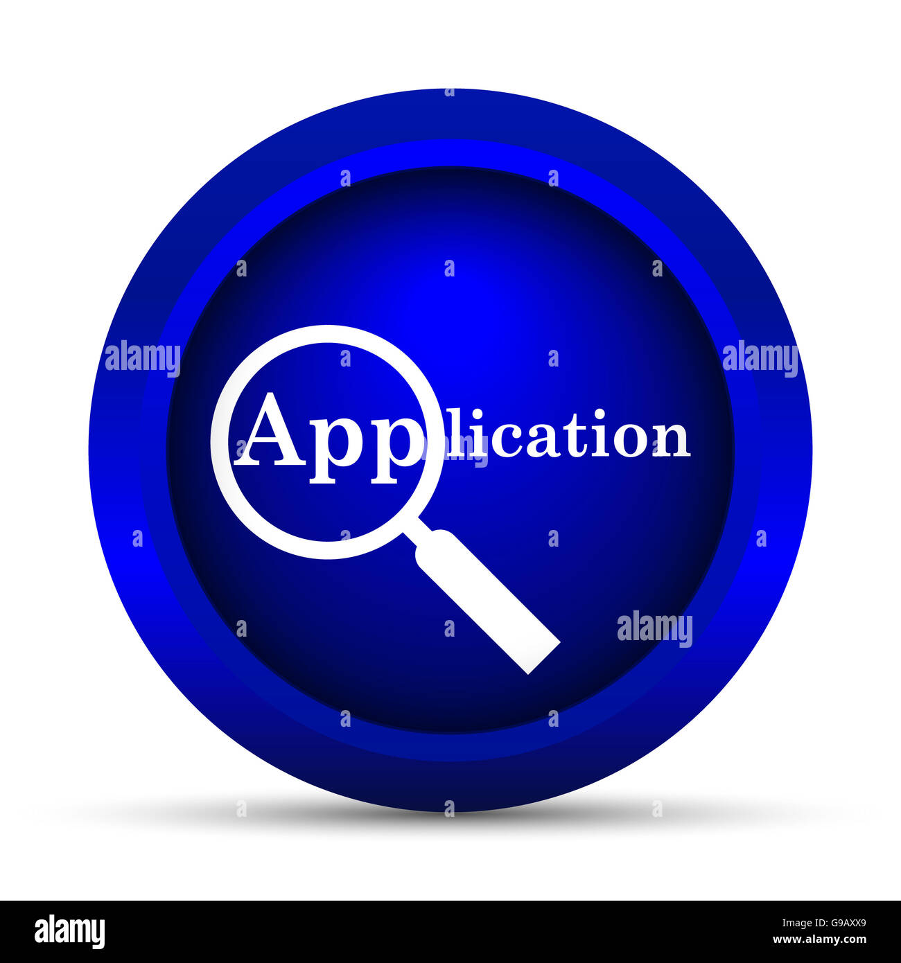 Application icon. Internet button on white background Stock Photo - Alamy