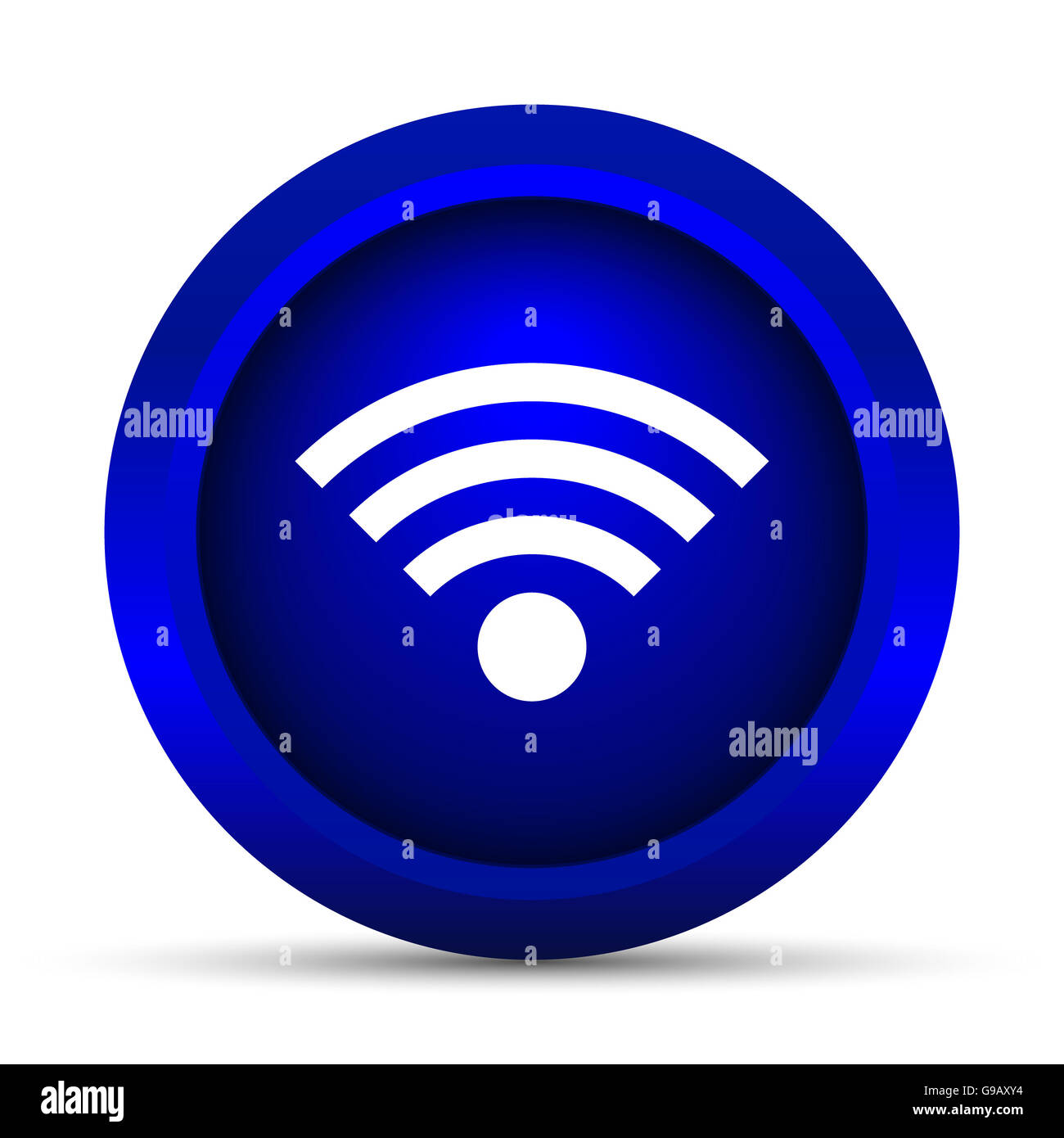 Wireless sign icon. Internet button on white background Stock Photo - Alamy