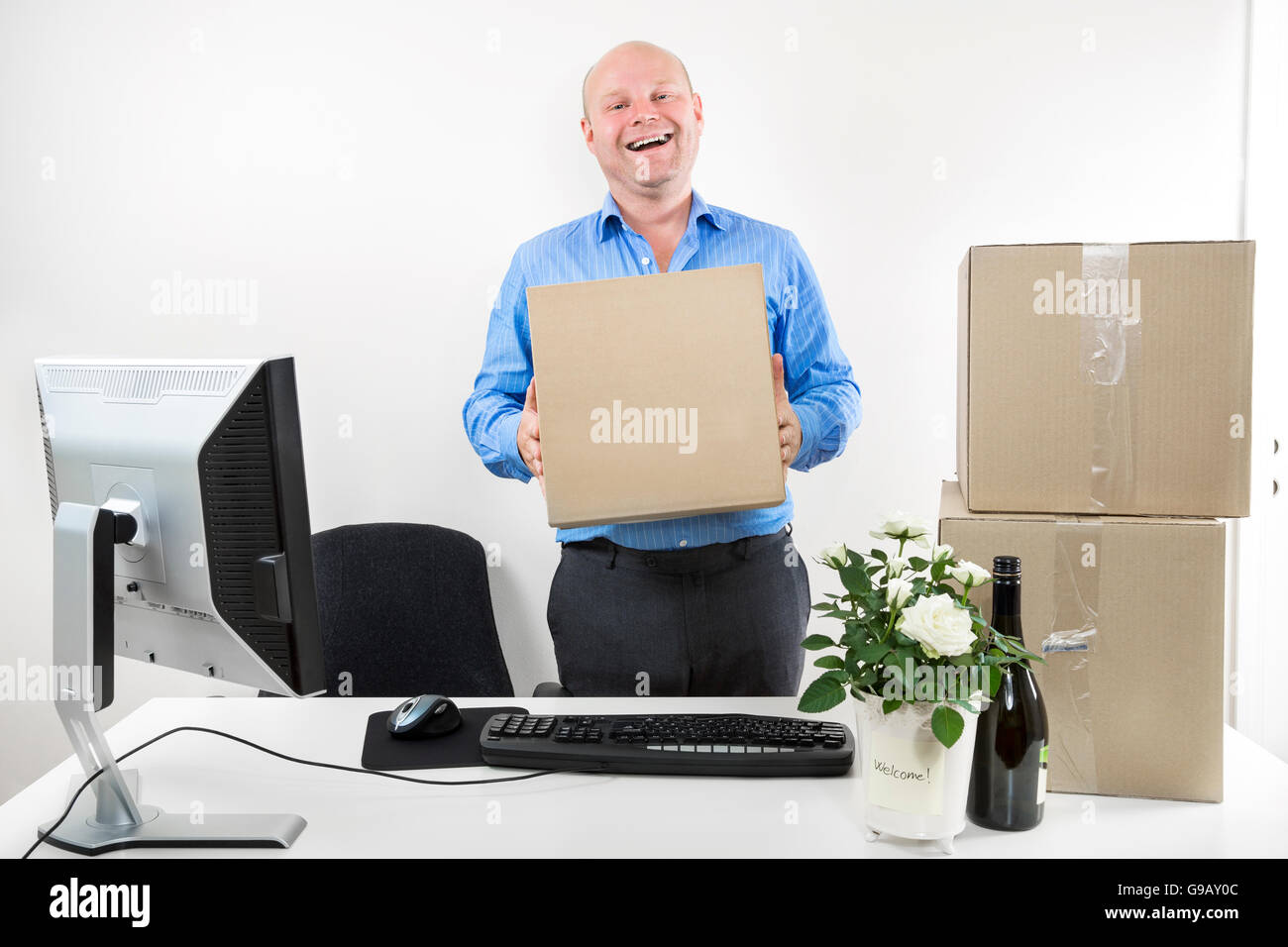 First day of work Stock Photo - Alamy