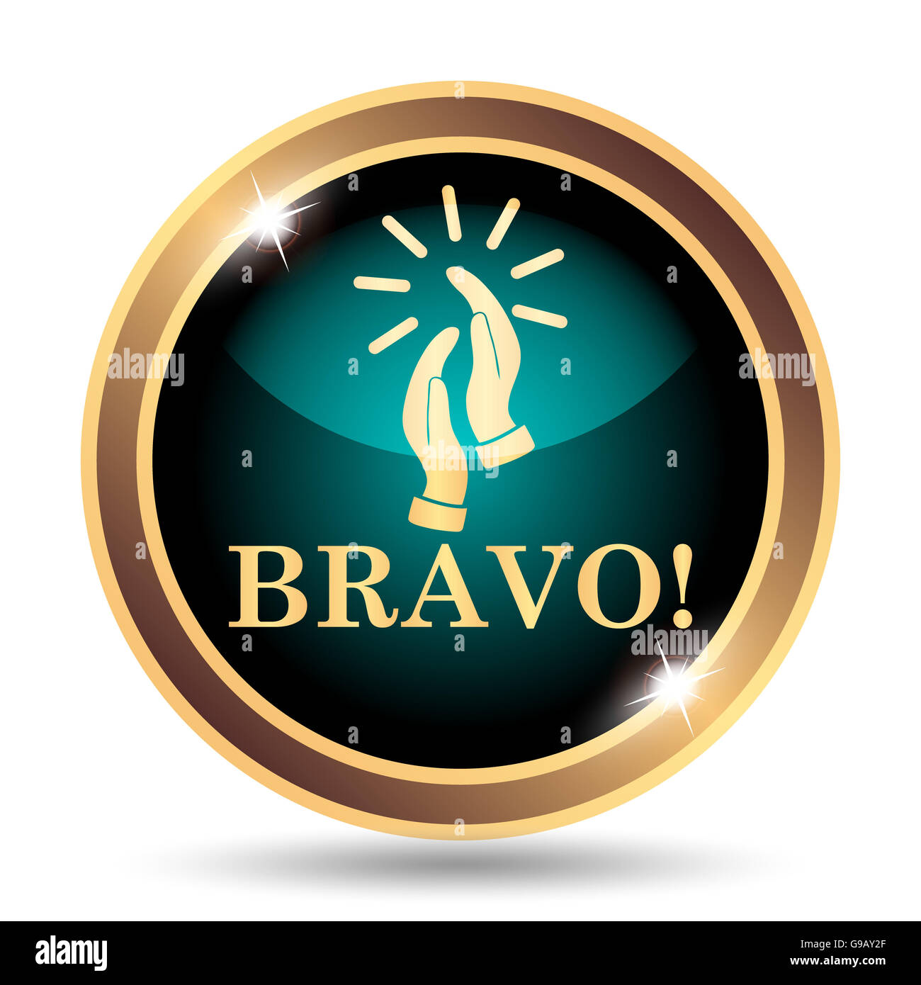 Bravo icon. Internet button on white background Stock Photo - Alamy
