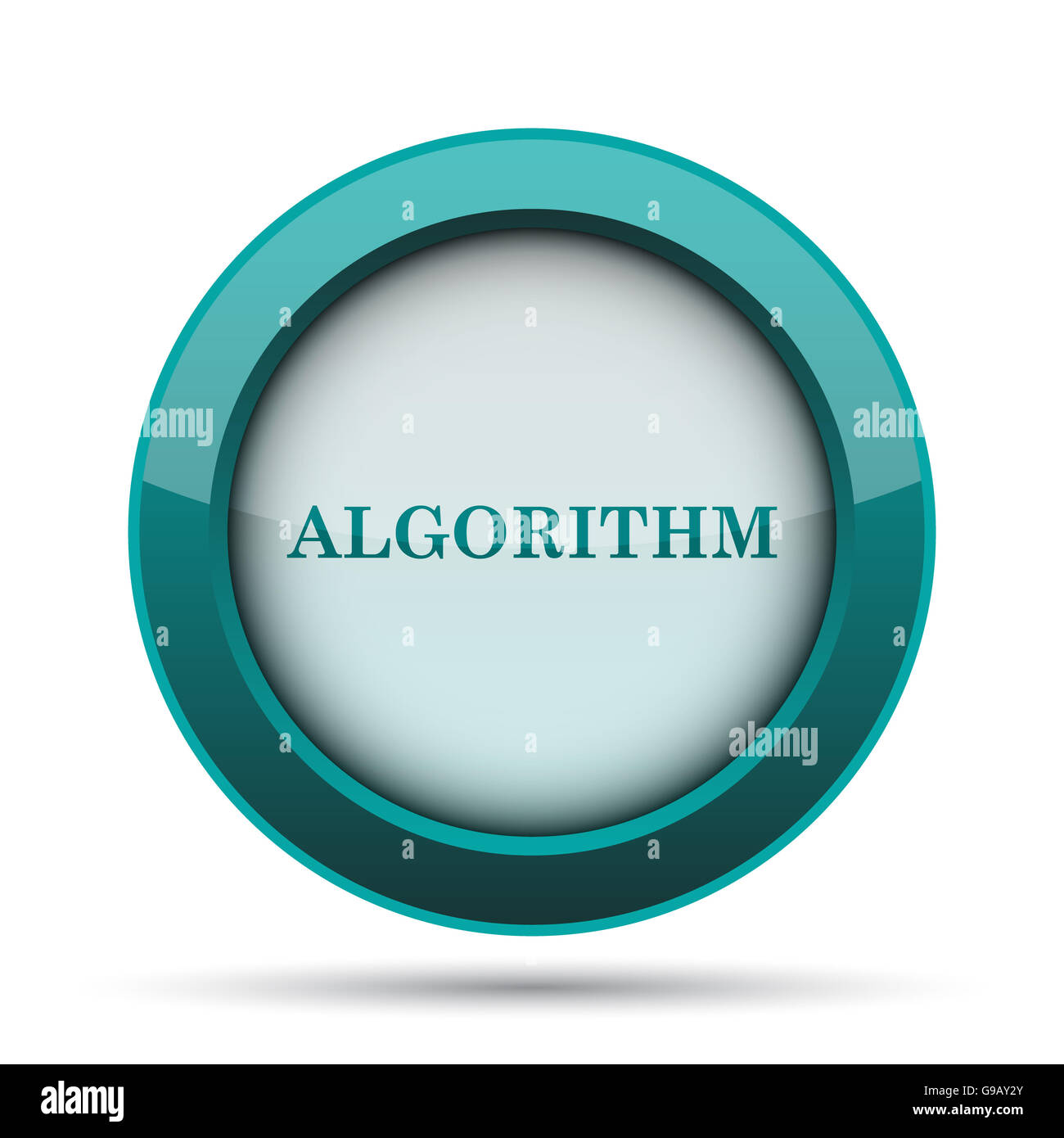 Algorithm icon. Internet button on white background Stock Photo - Alamy