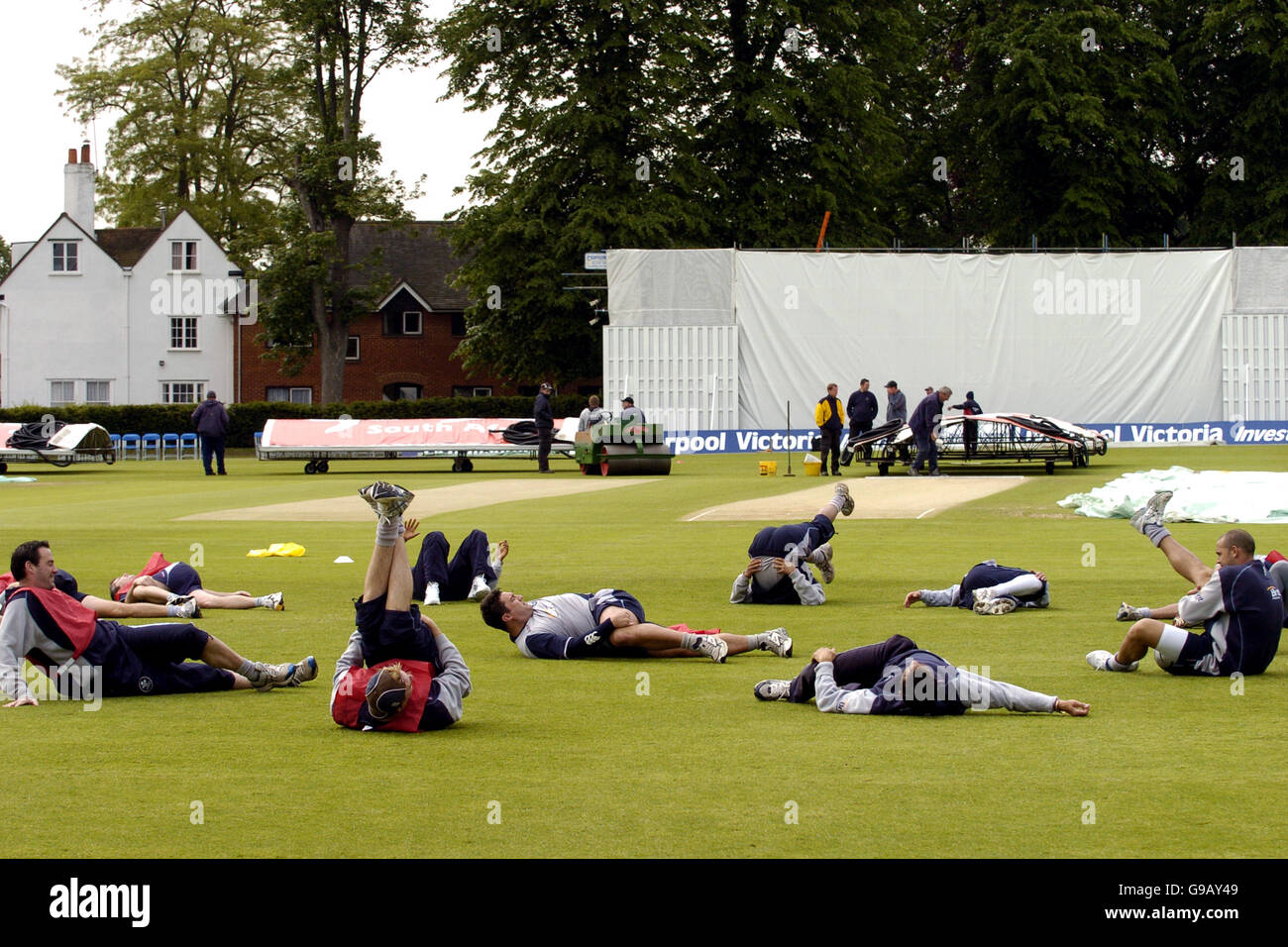 Cricket whitgift warm up hi-res stock photography and images - Alamy