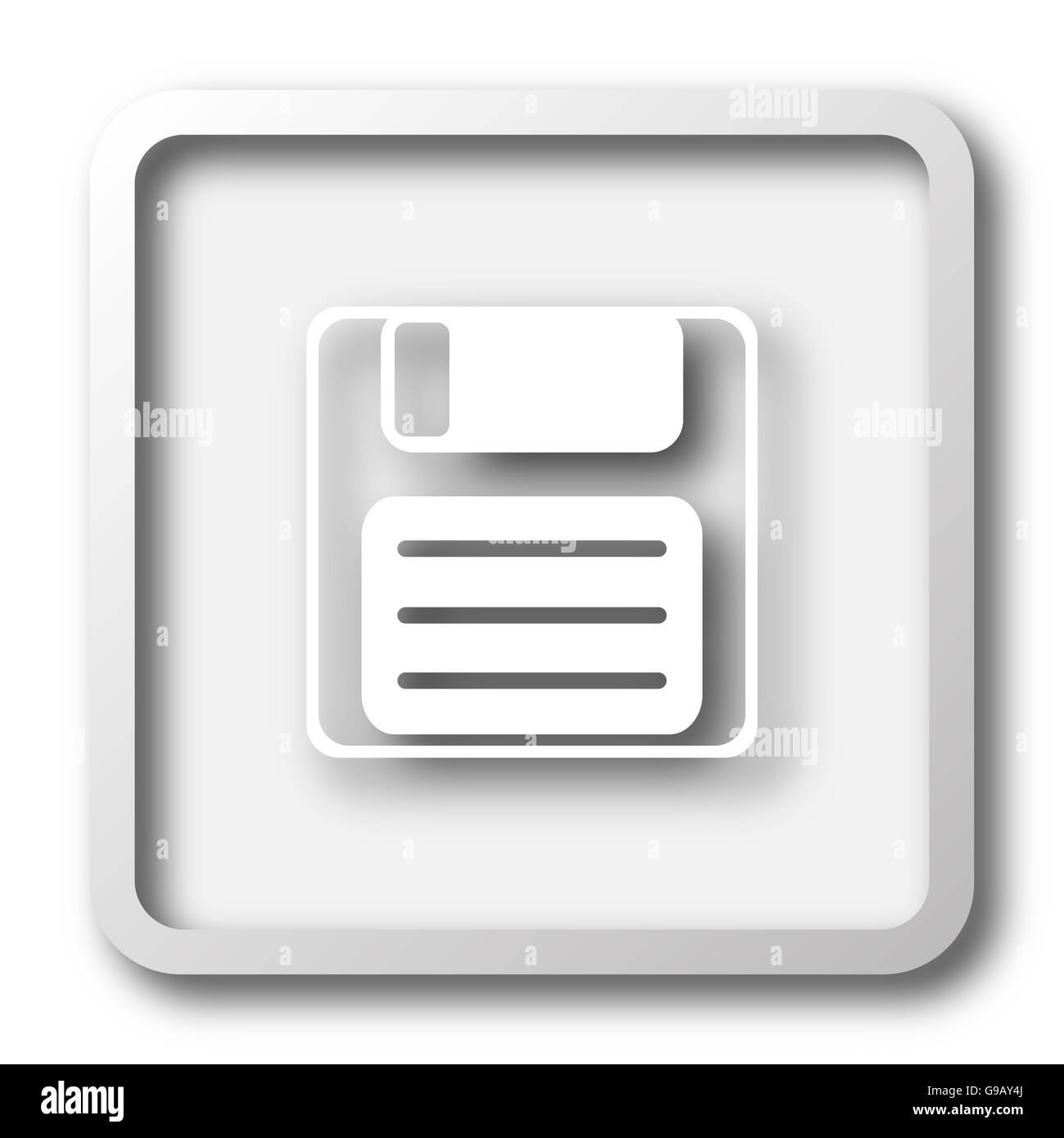 Save icon. Internet button on white background Stock Photo - Alamy