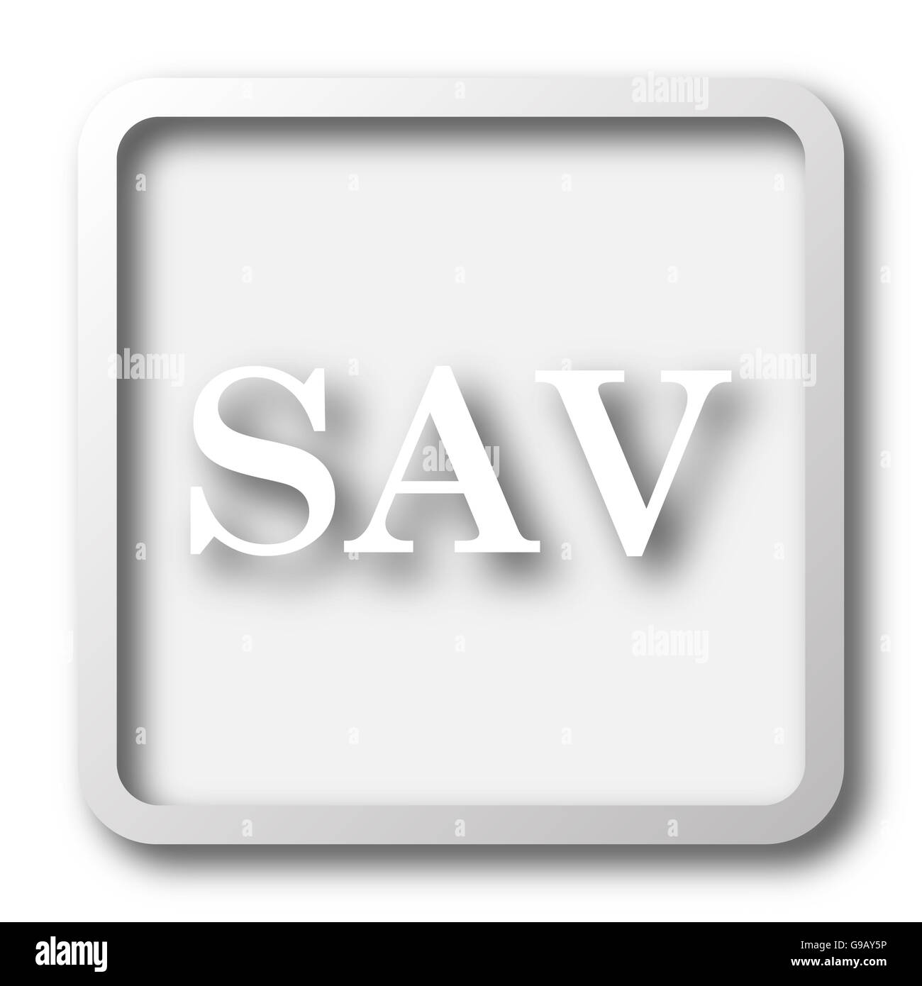 SAV icon. Internet button on white background Stock Photo - Alamy