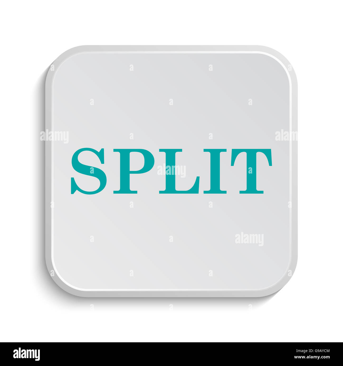 Split icon. Internet button on white background Stock Photo - Alamy