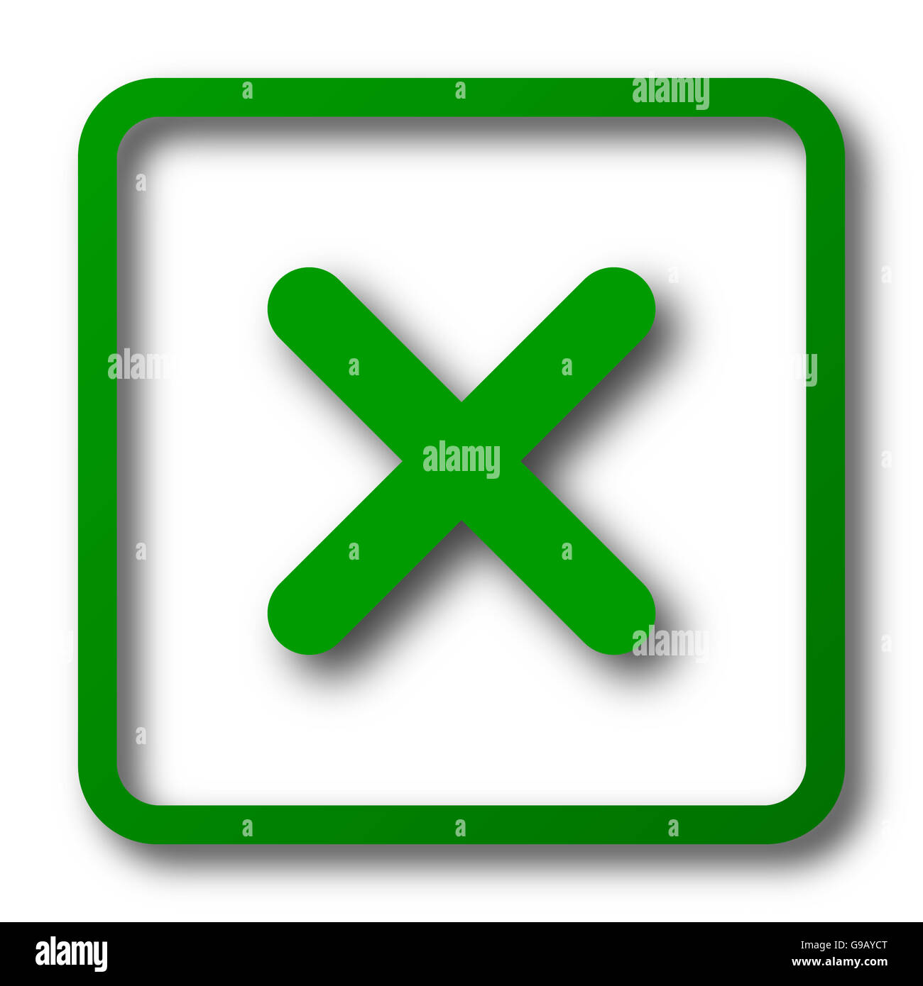 X close icon. Internet button on white background Stock Photo - Alamy