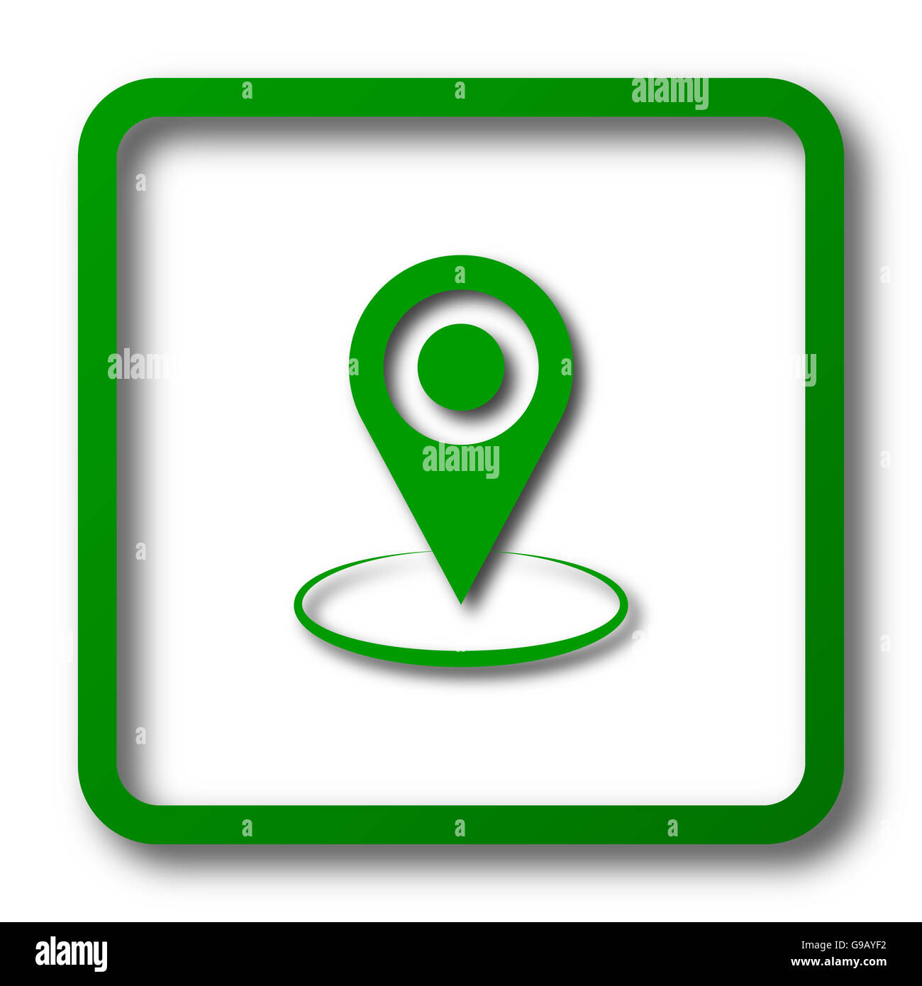Pin location icon. Internet button on white background Stock Photo - Alamy
