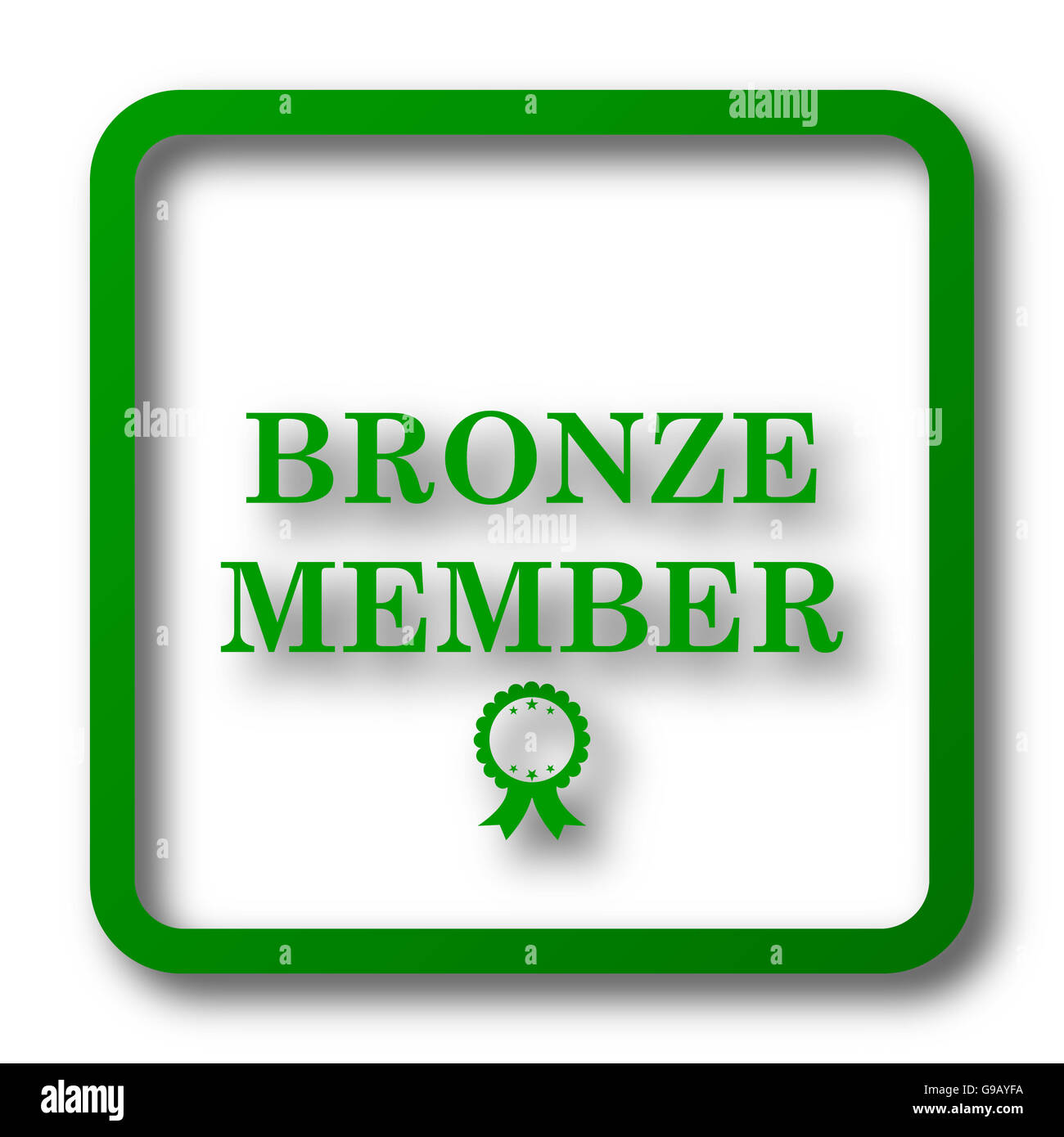 Bronze member icon. Internet button on white background Stock Photo - Alamy