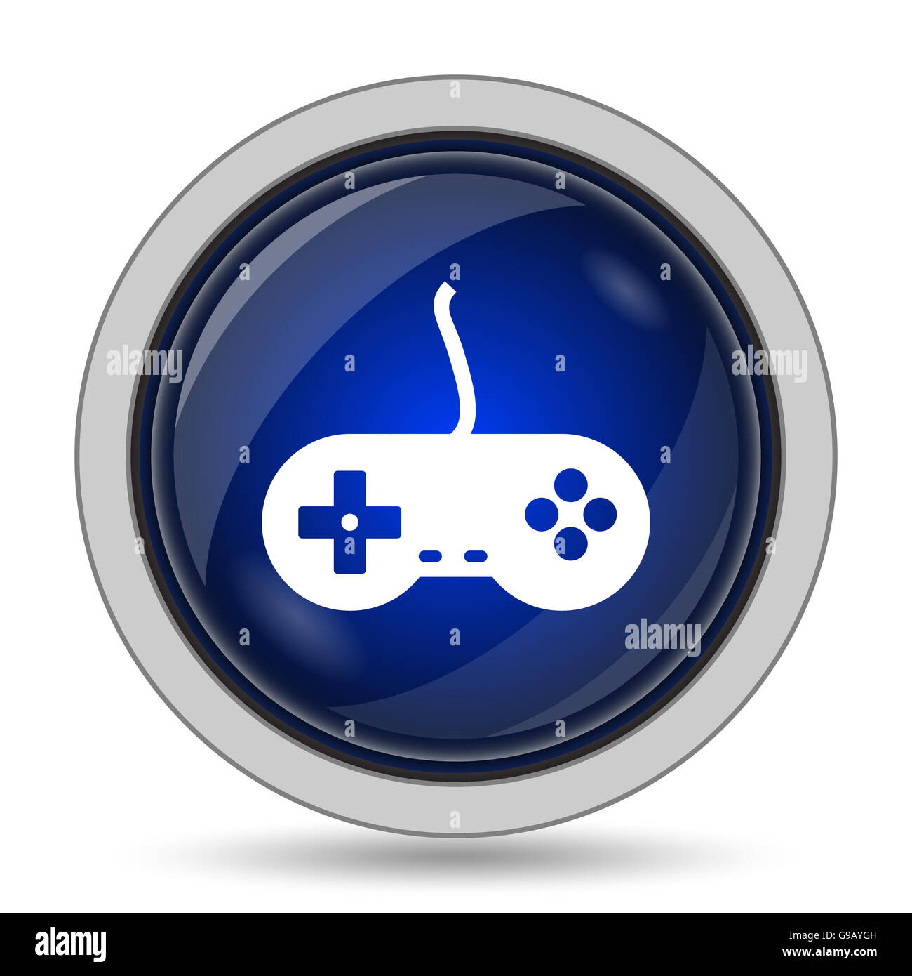 Gamepad icon. Internet button on white background Stock Photo - Alamy