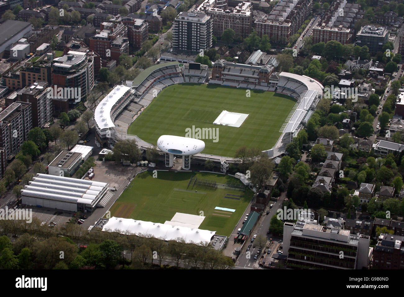 Aerial Views of London. An aerial view of Lords cricket ground Stock ...