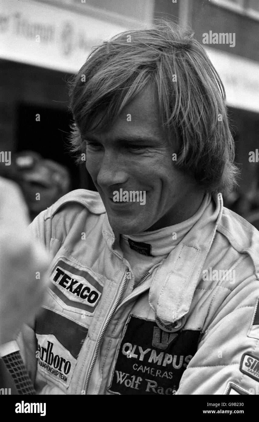 Racing driver james hunt Black and White Stock Photos & Images - Alamy
