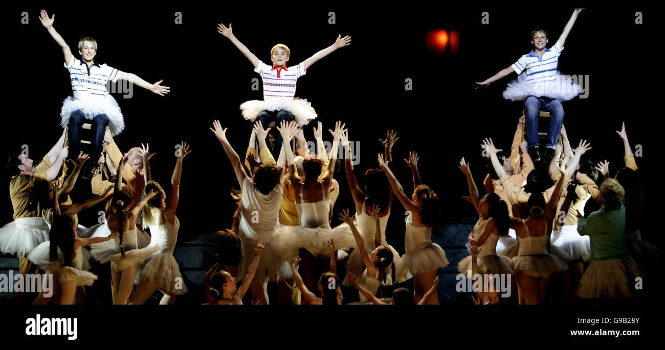 The three actors who play Billy Elliott (l to r) James Lomas 16, of ...