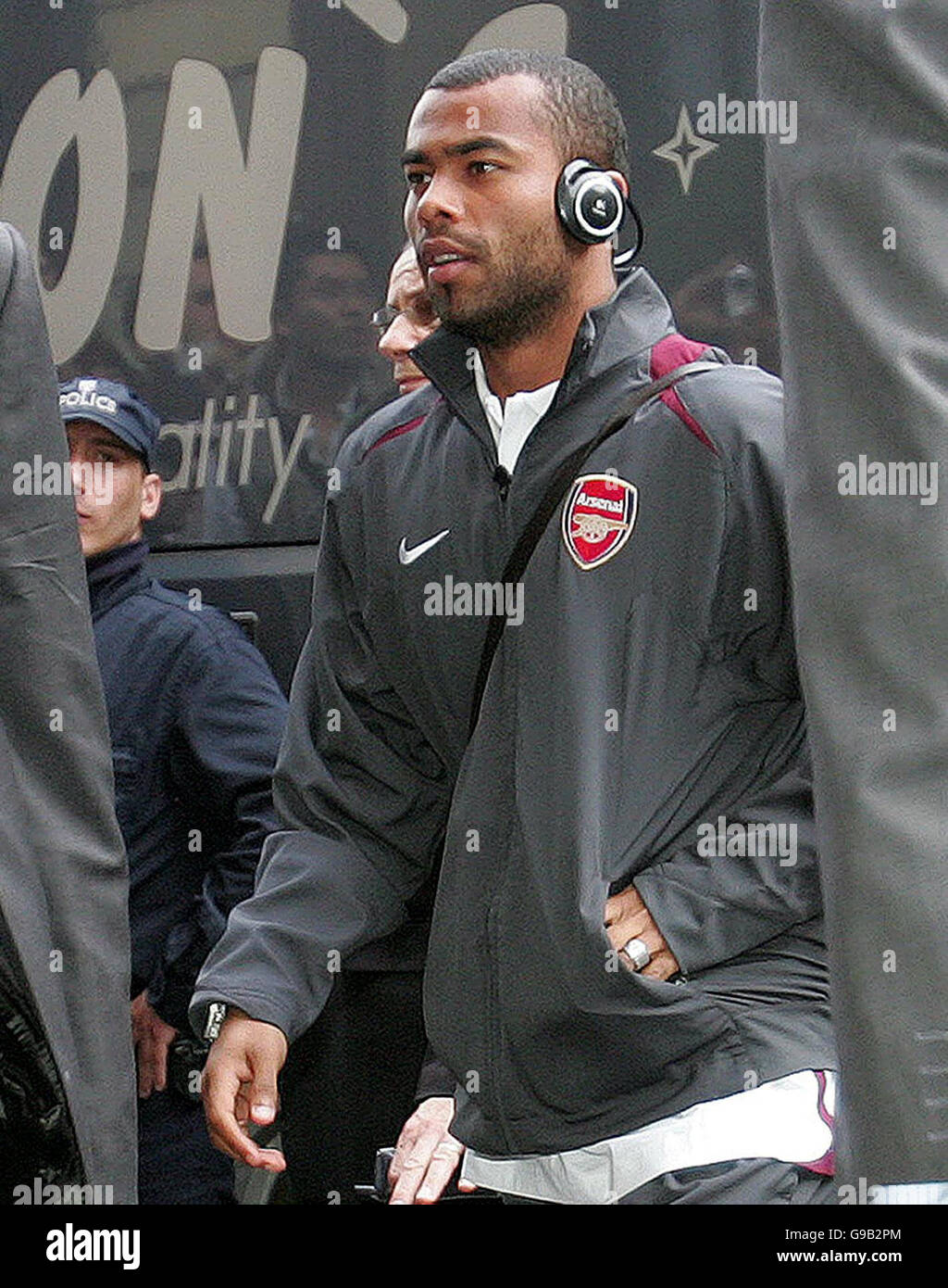 Arsenal's Ashley Cole arrives at the team hotel, Hotel De Crillon ...