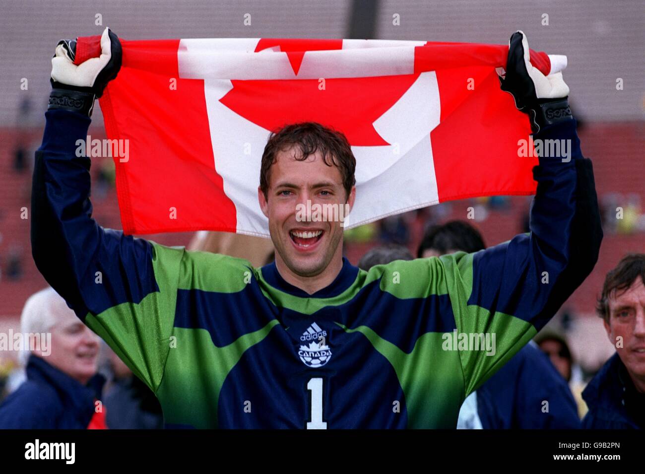 Canada goalkeeper Craig Forrest celebrates winning the Gold Cup in ...