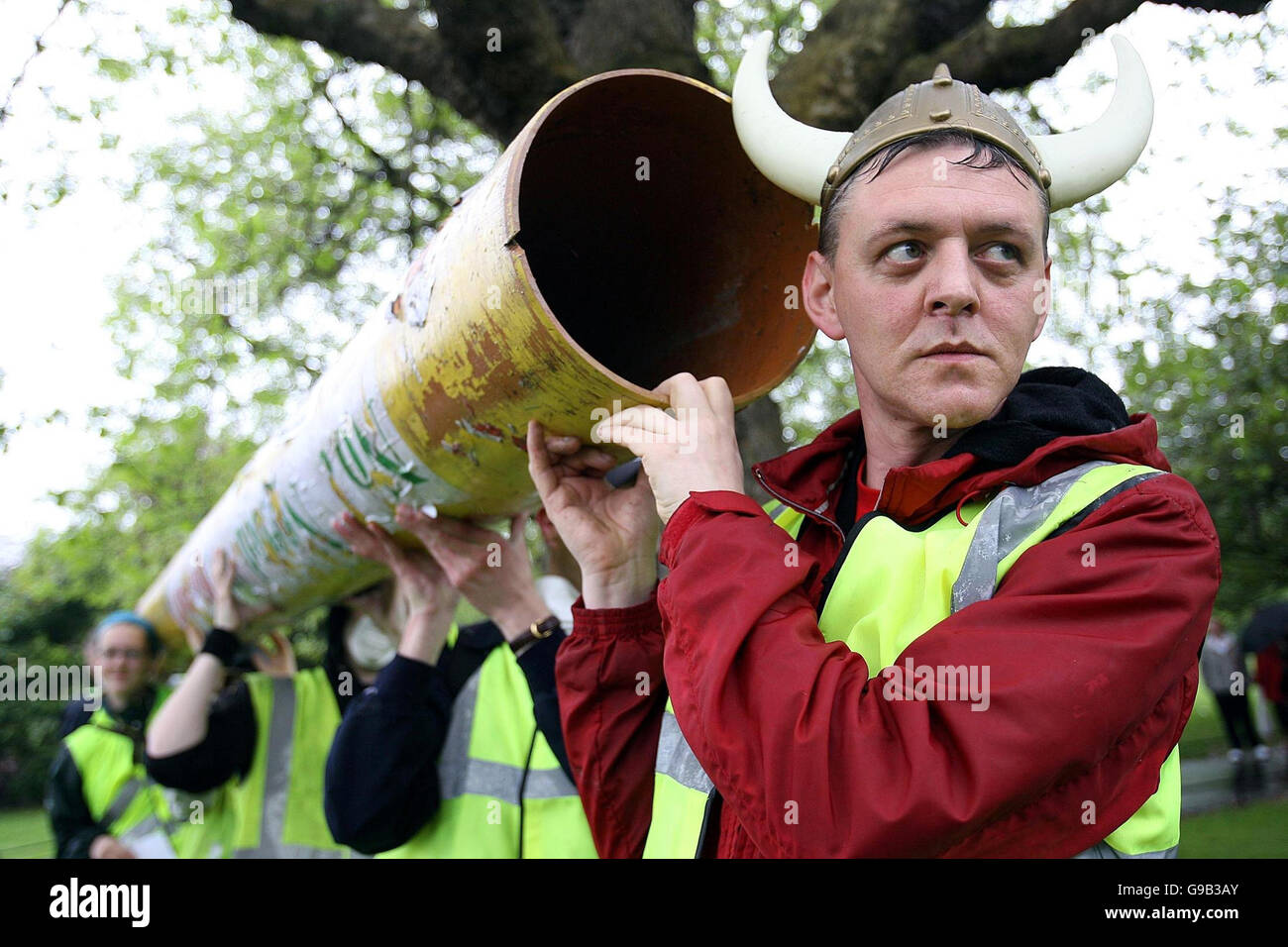 Activists opposed to the Corrib gas field project protest during Norway ...