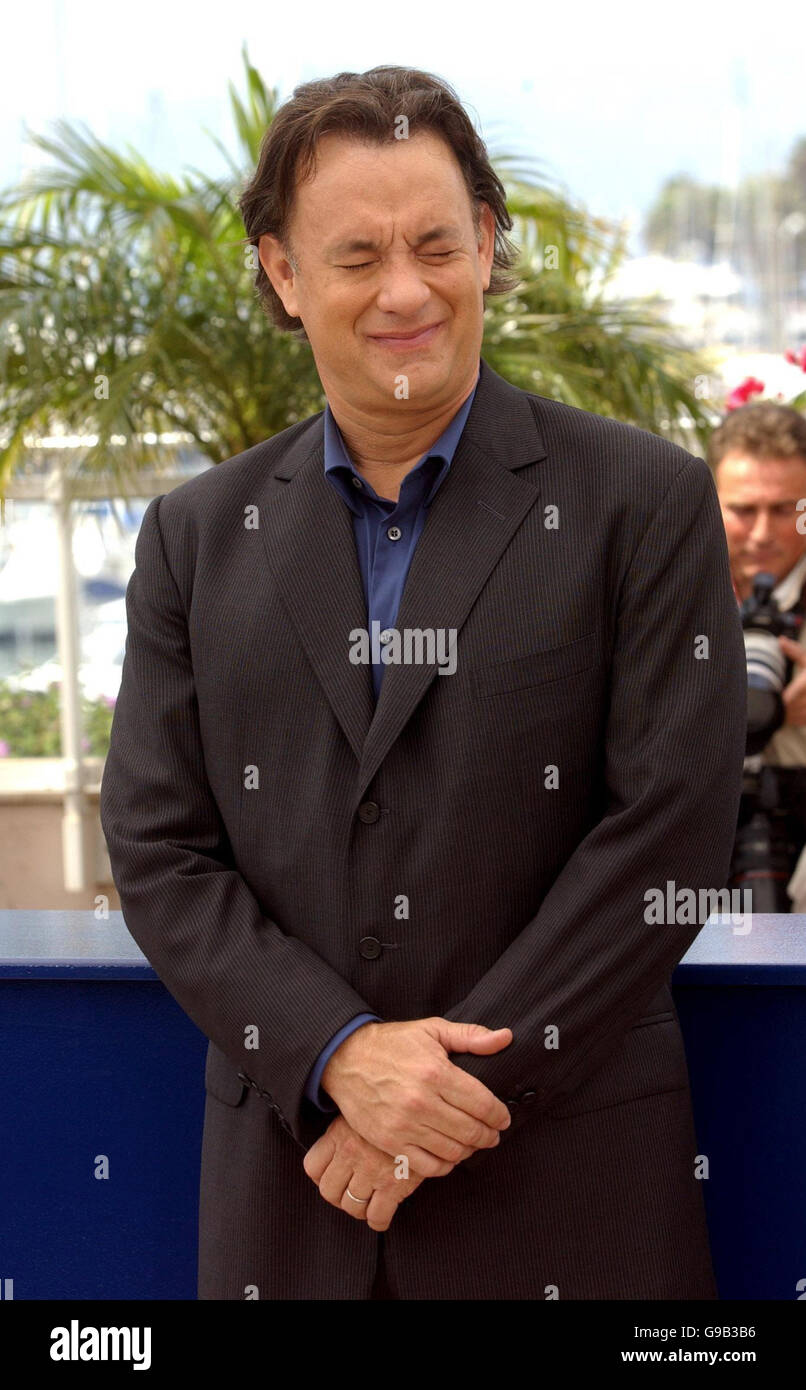 Tom Hanks poses for photographers during the photocall for 'The Da ...