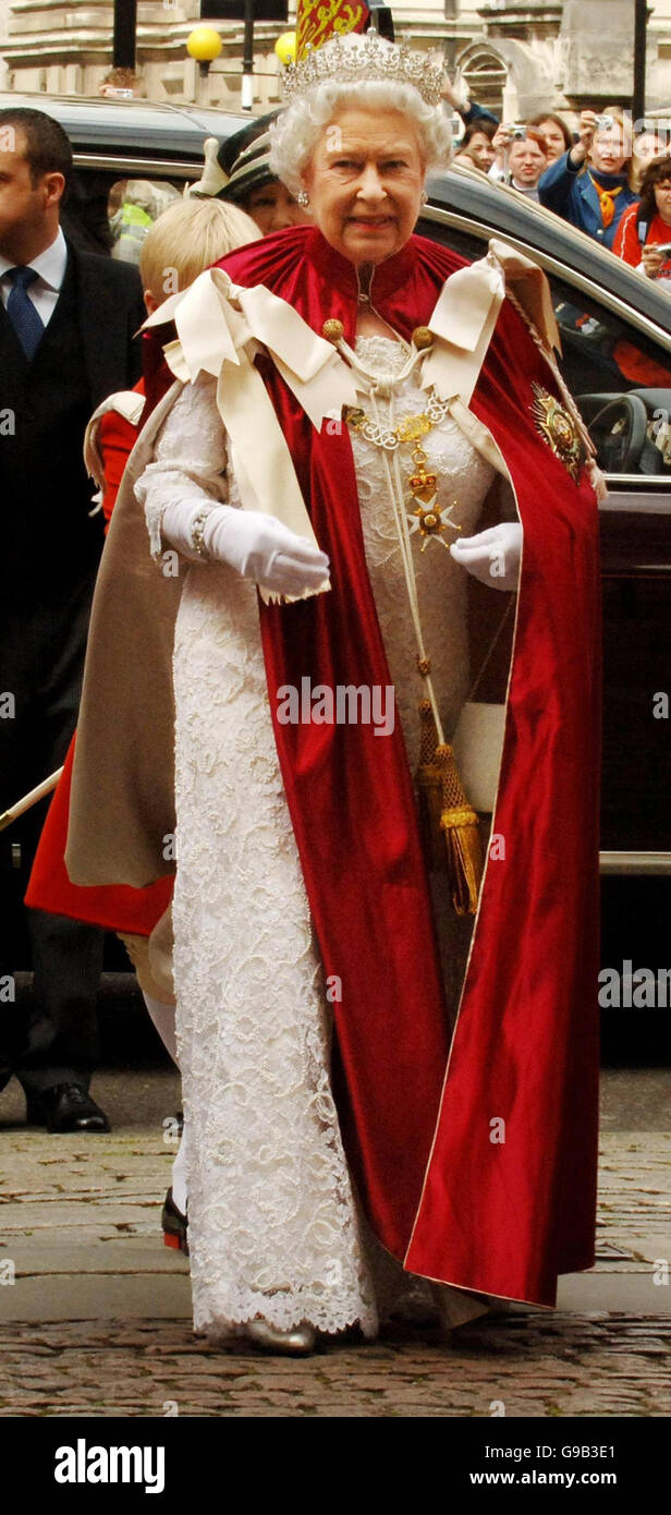 Britain's Queen Elizabeth II arrives for the Order of the Bath Service ...