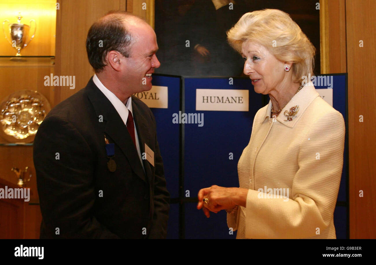 Dermott O'Sullivan chats to Princess Alexandra, before receiving a ...