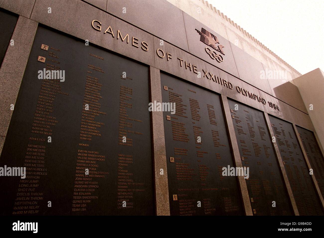 Details of the gold medallists from the 1984 Olympic Games, held at the ...