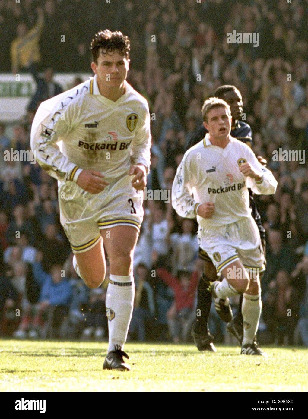 Leeds uniteds ian harte celebrates scoring hi-res stock photography and ...