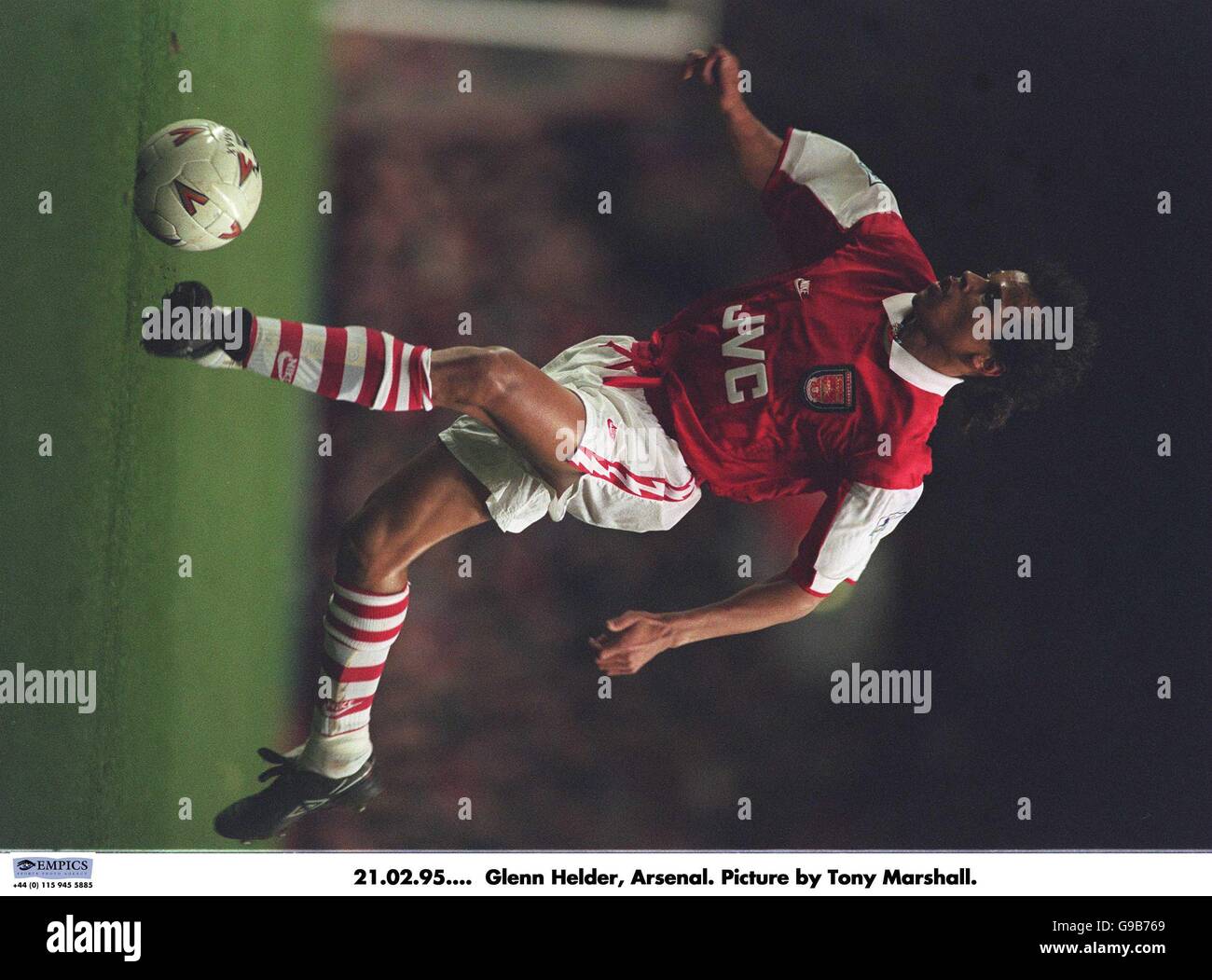 21.02.95. Glenn Helder, Arsenal. Picture by Tony Marshall Stock Photo ...