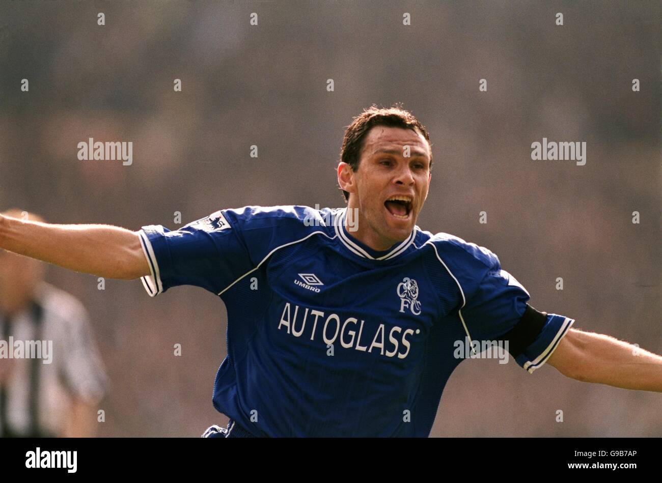 Chelsea's Gustavo Poyet celebrates after scoring the first goal Stock ...