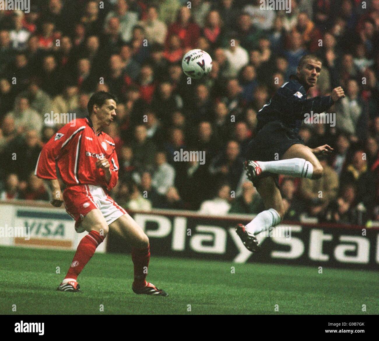 Manchester uniteds l r david beckham hi-res stock photography and ...