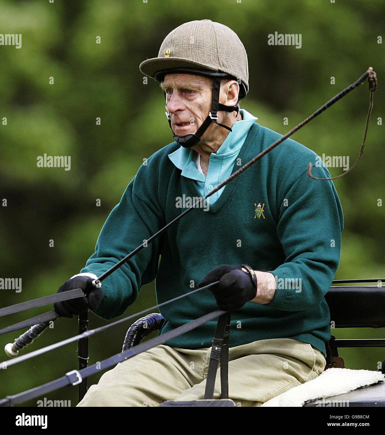 The Duke of Edinburgh with his Fell pony team taking part in the 2006 ...