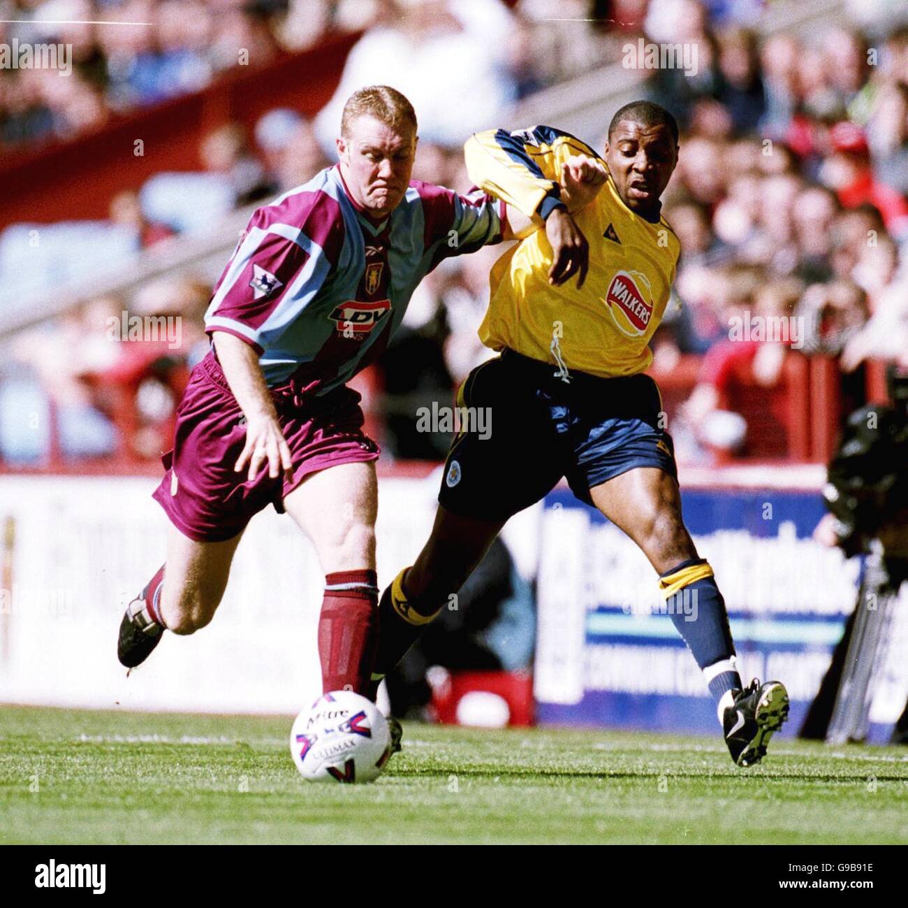 Aston villas steve watson leicester citys andrew impey battle ball hi ...