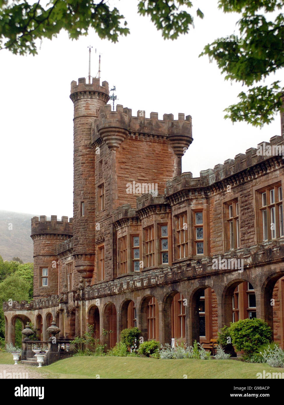 Kinloch Castle on the Isle of Rum (Rhum) off the west coast of Scotland ...