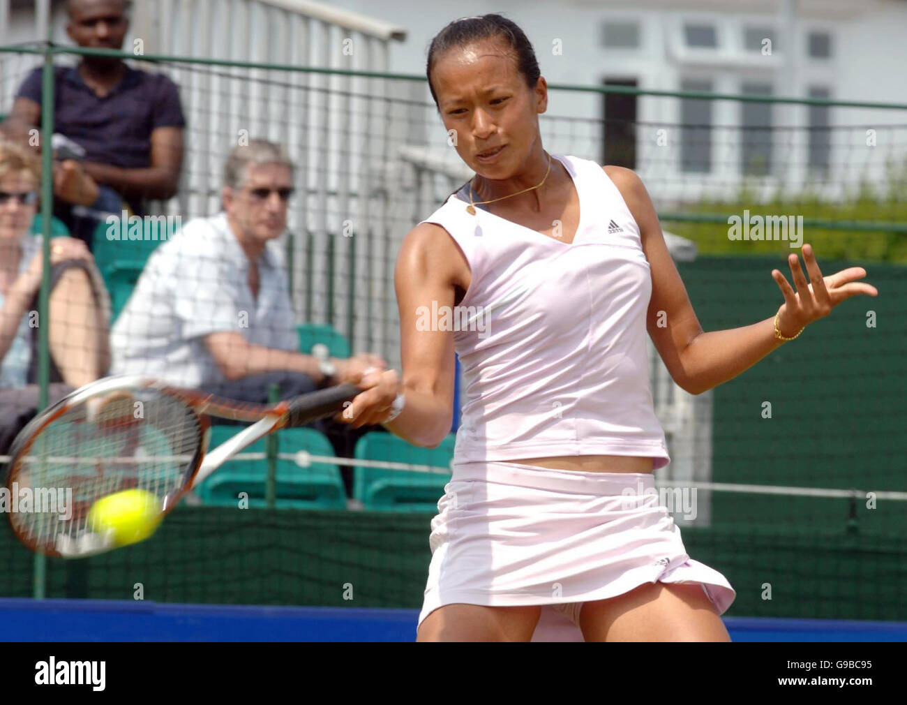 Great Britian's Anne Keothavong in action against USA's Lilla Osterloh ...