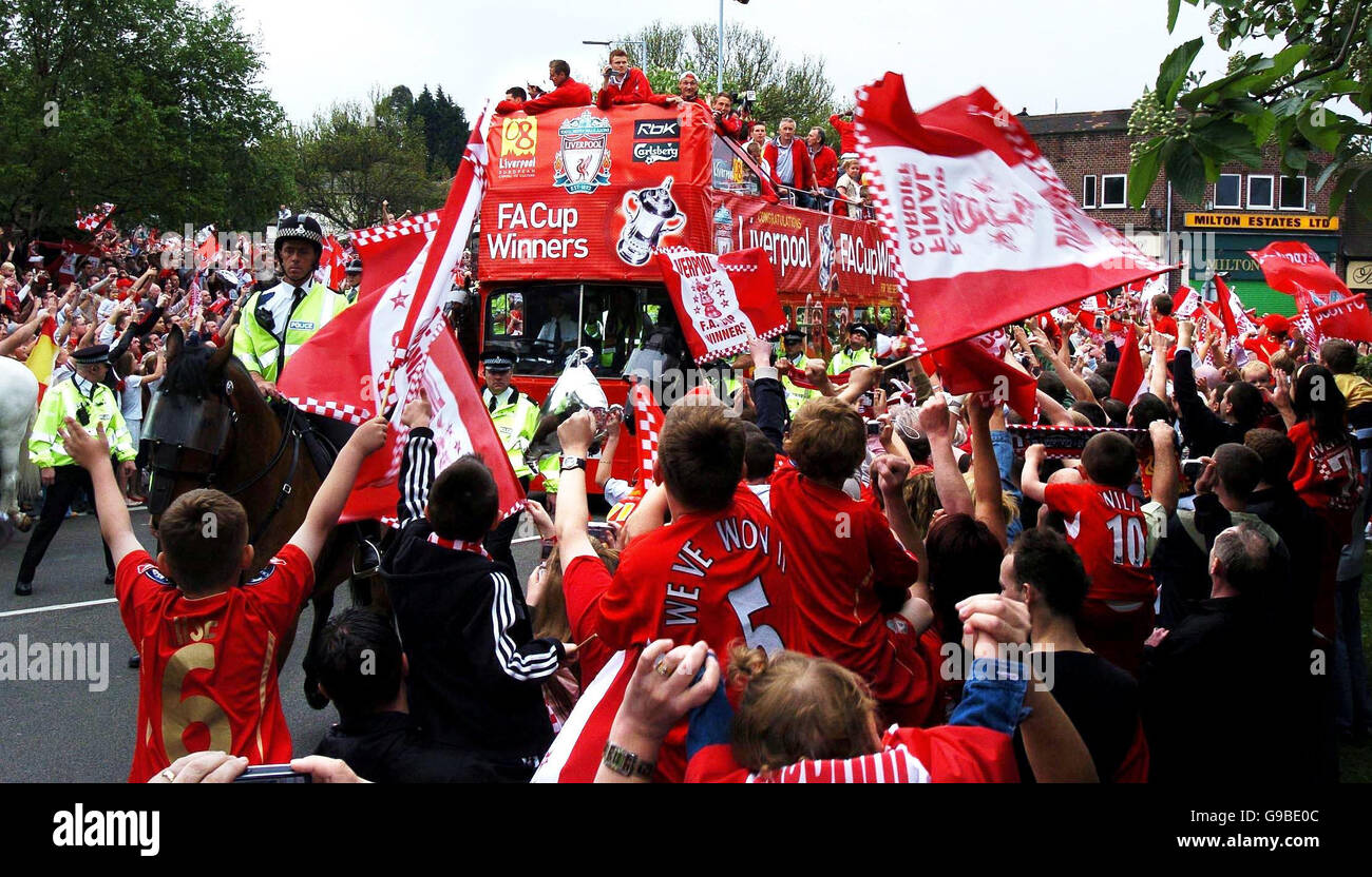 SOCCER Parade Liverpool Stock Photo - Alamy